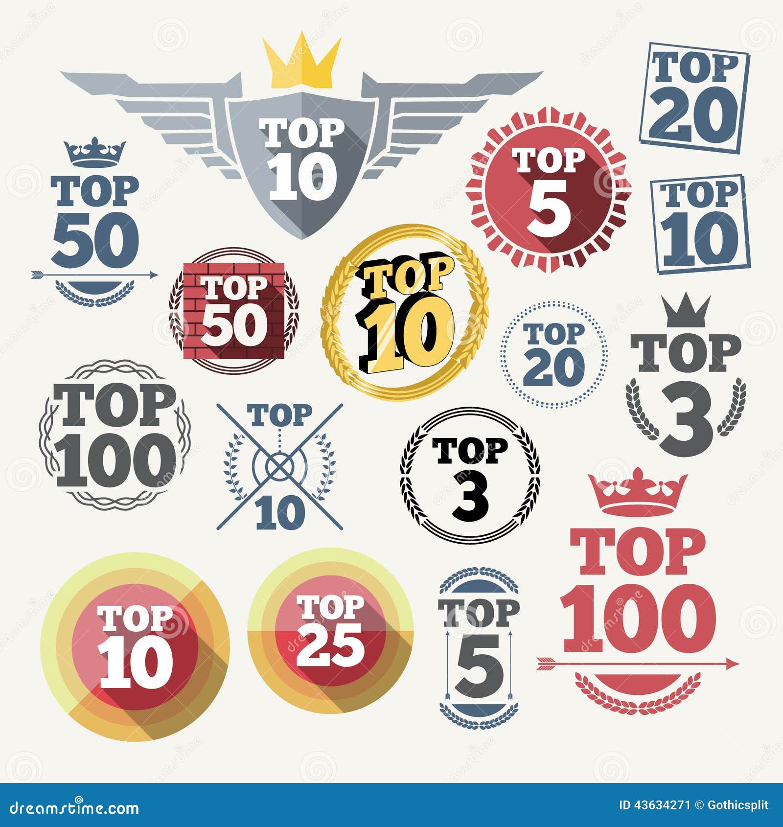 Top design elements stock vector. Illustration of sticker - 43634271