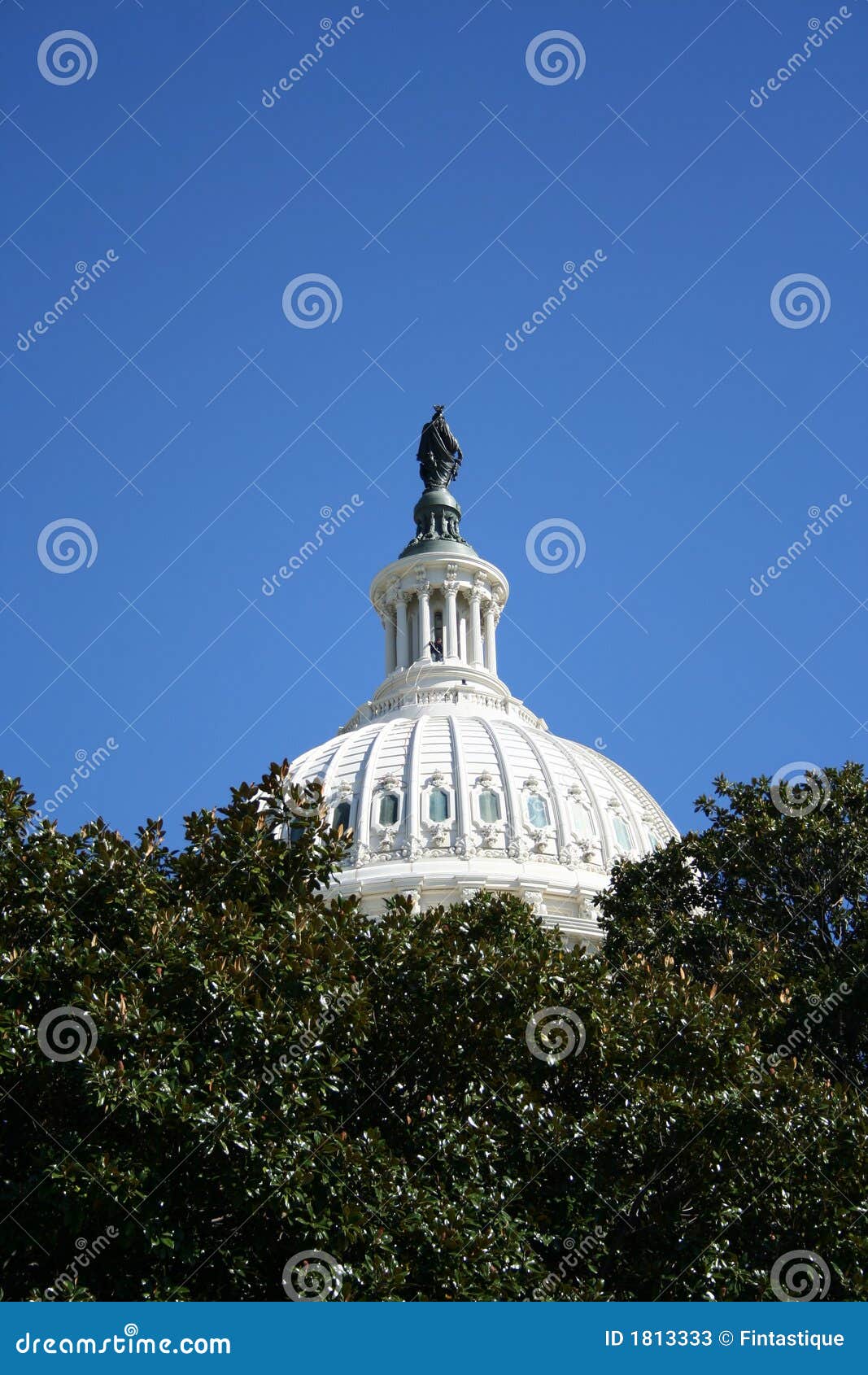 Top of Dome of US Capitol Building Stock Image - Image of famous ...