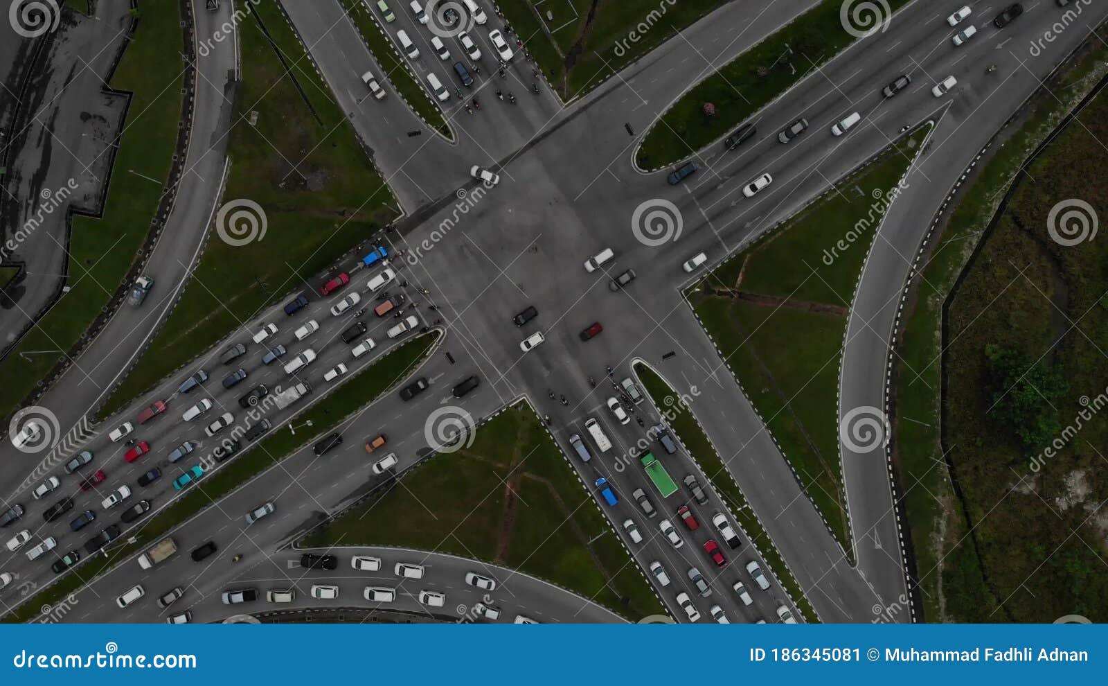 Top Down Aerial View of Road Intersection Stock Video - Video of drive ...