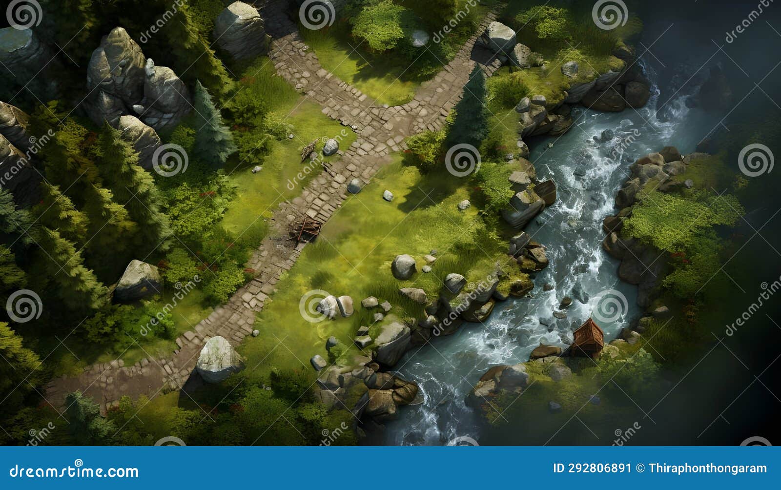 Top Down Fantasy Rpg Map Royalty-Free Stock Image | CartoonDealer.com ...