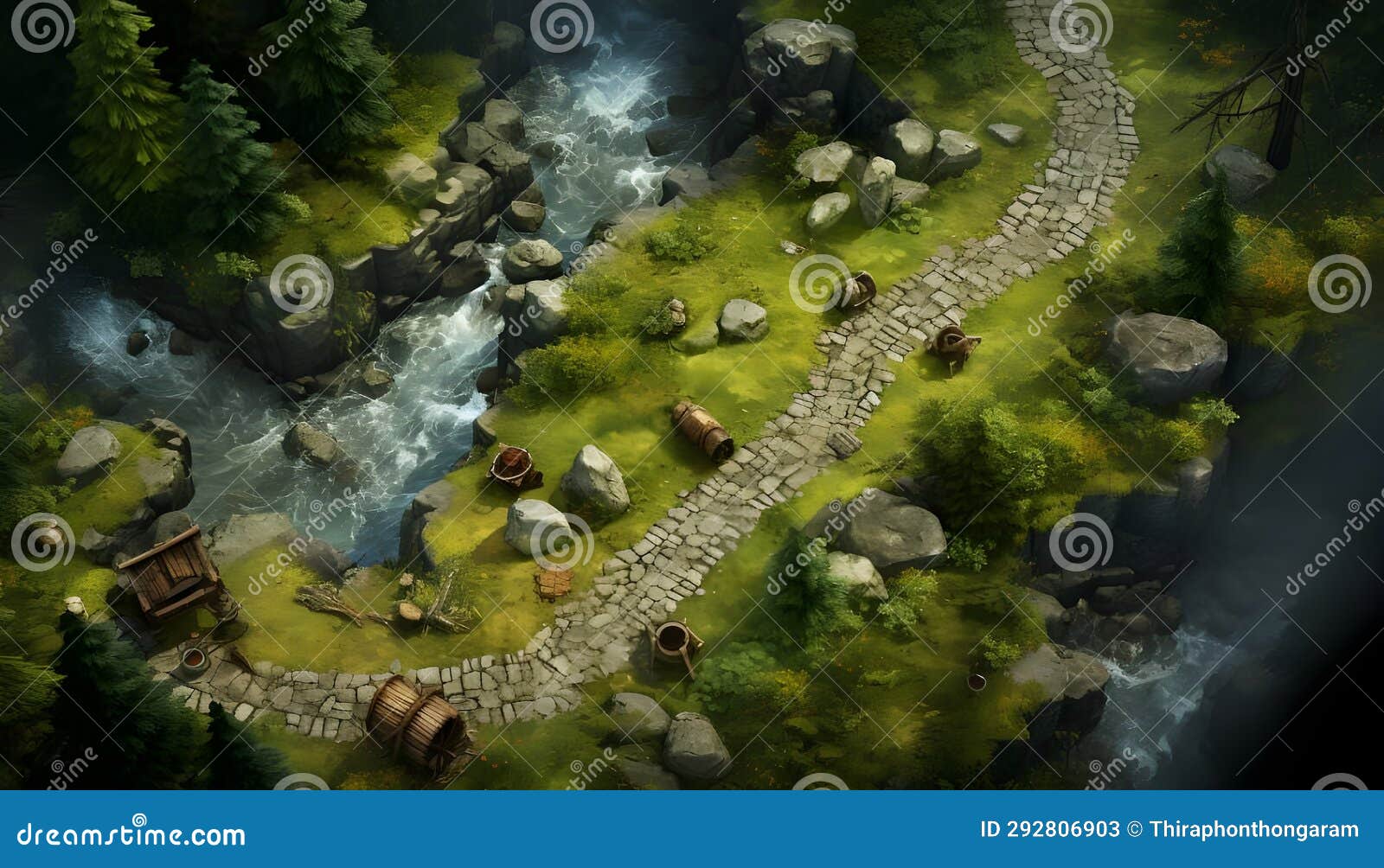 Top Down Fantasy Rpg Map Royalty-Free Stock Image | CartoonDealer.com ...