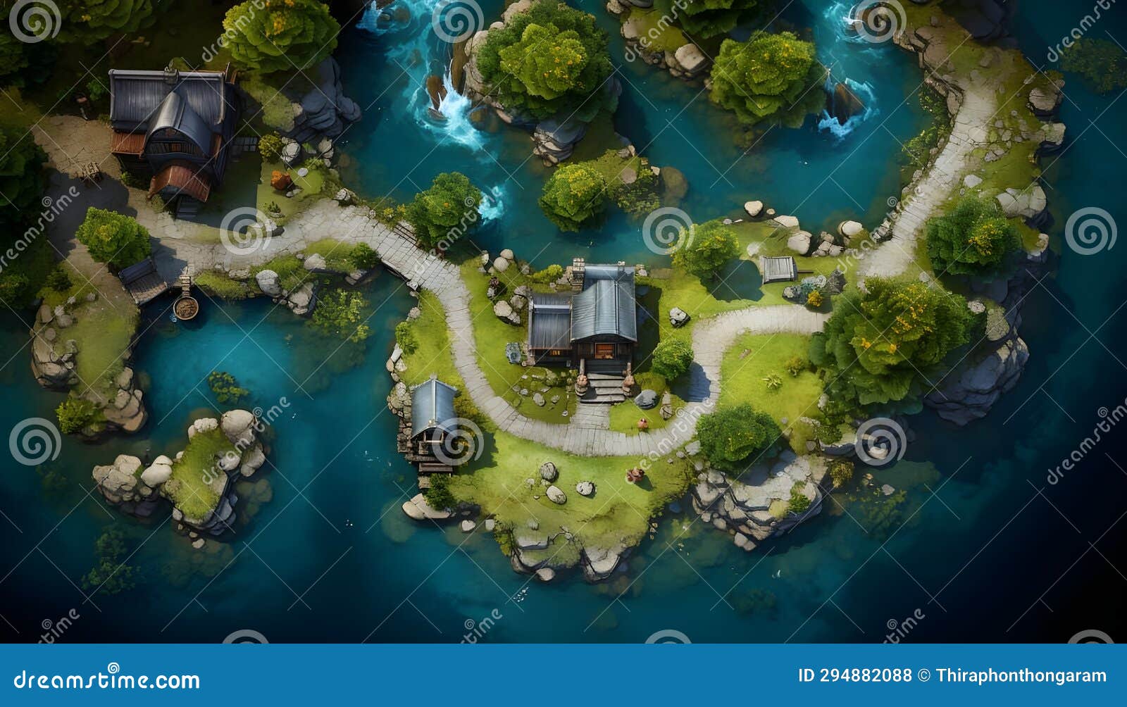 Top Down Fantasy Rpg Map Royalty-Free Stock Image | CartoonDealer.com ...