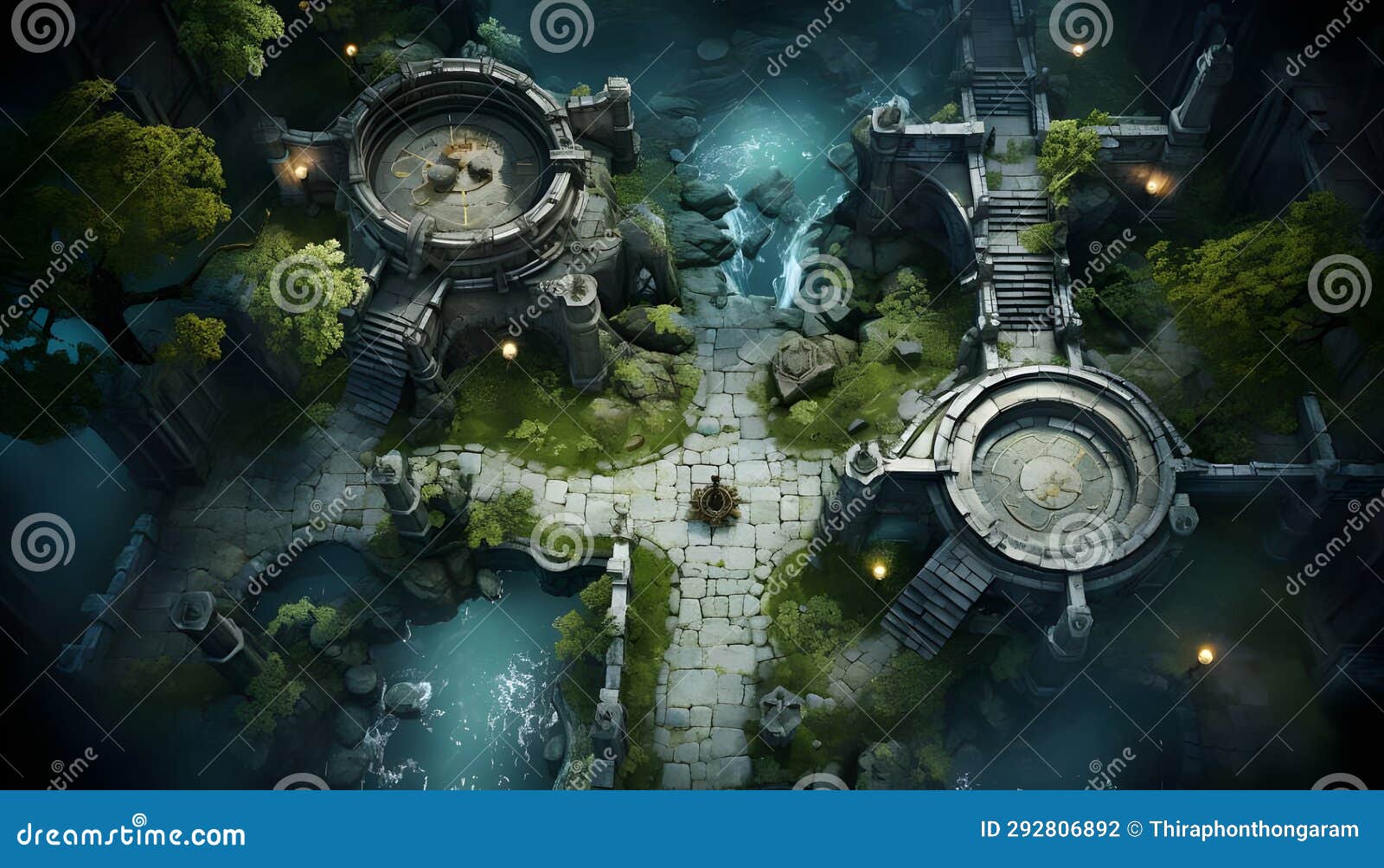 Top Down Fantasy Rpg Map Royalty-Free Stock Image | CartoonDealer.com ...