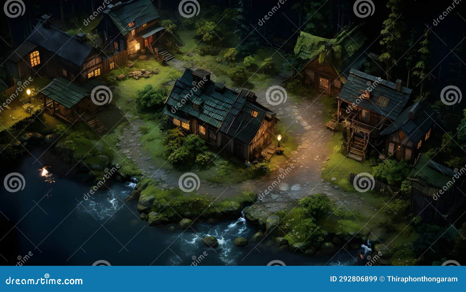 Top Down Fantasy Rpg Map Royalty-Free Stock Image | CartoonDealer.com ...