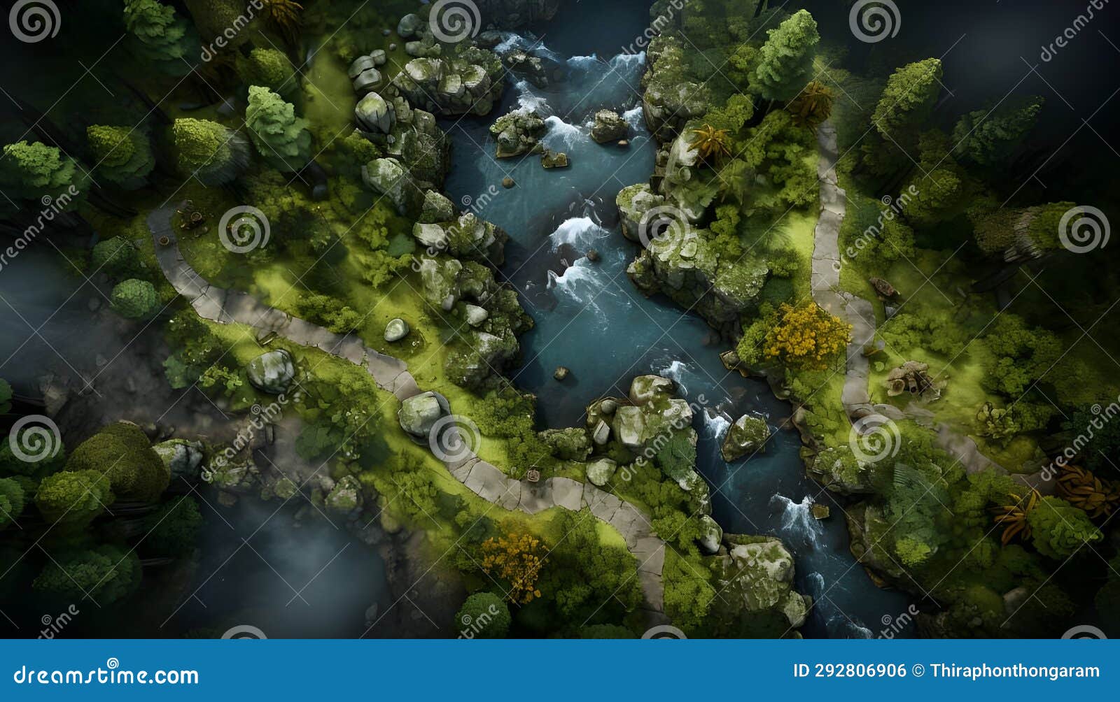 Top Down Fantasy Rpg Map Royalty-Free Stock Image | CartoonDealer.com ...