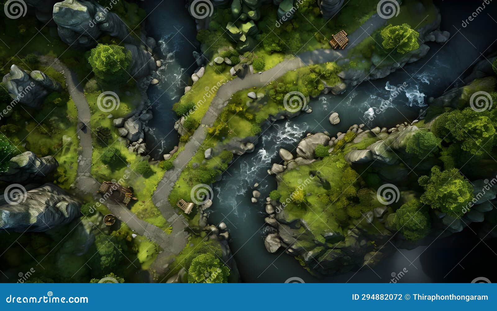 Top Down Fantasy Rpg Map Royalty-Free Stock Image | CartoonDealer.com ...
