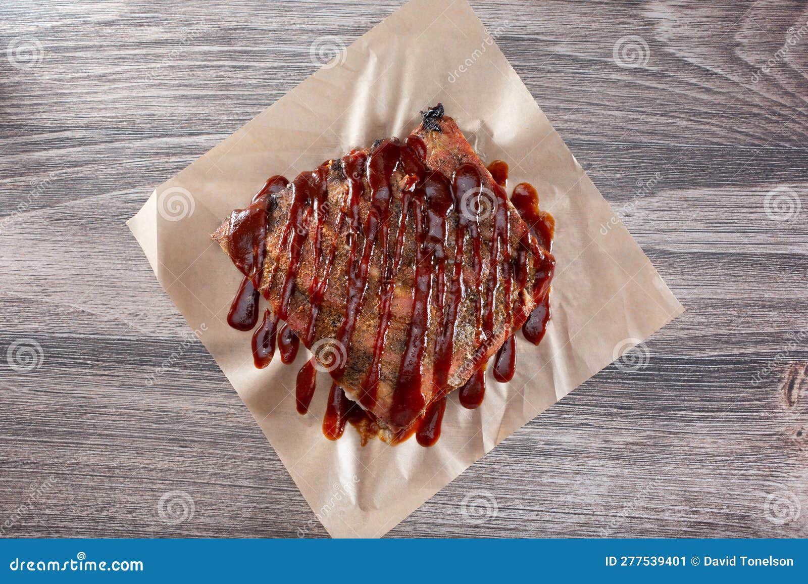 Top Down Half Rack Spare Ribs, BBQ Stock Image - Image of shelf, table ...