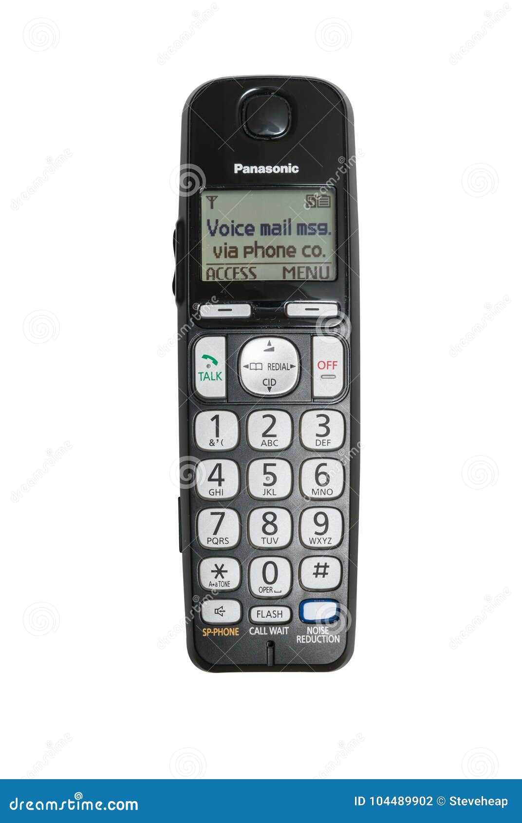 Old Wireless Push Button Telephone on White Background Editorial ...