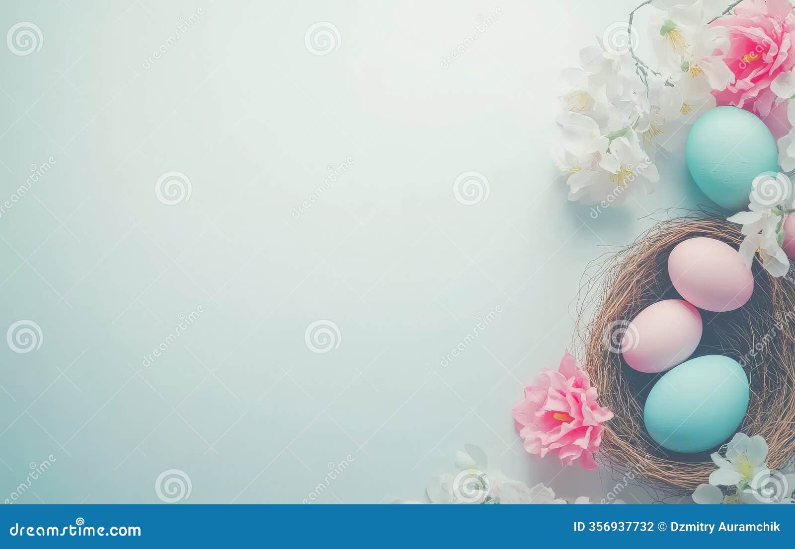 A Top-down Perspective of an Easter Border Frame Containing Robin S ...