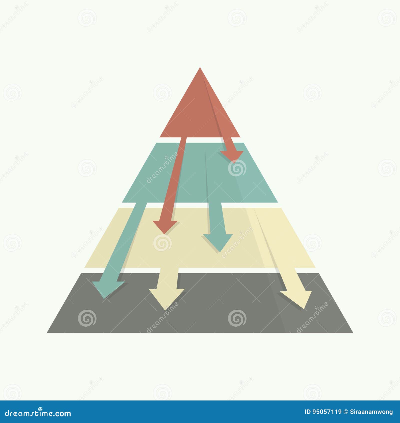 Top Down Pyramid Business Strategy Stock Vector - Illustration of ...