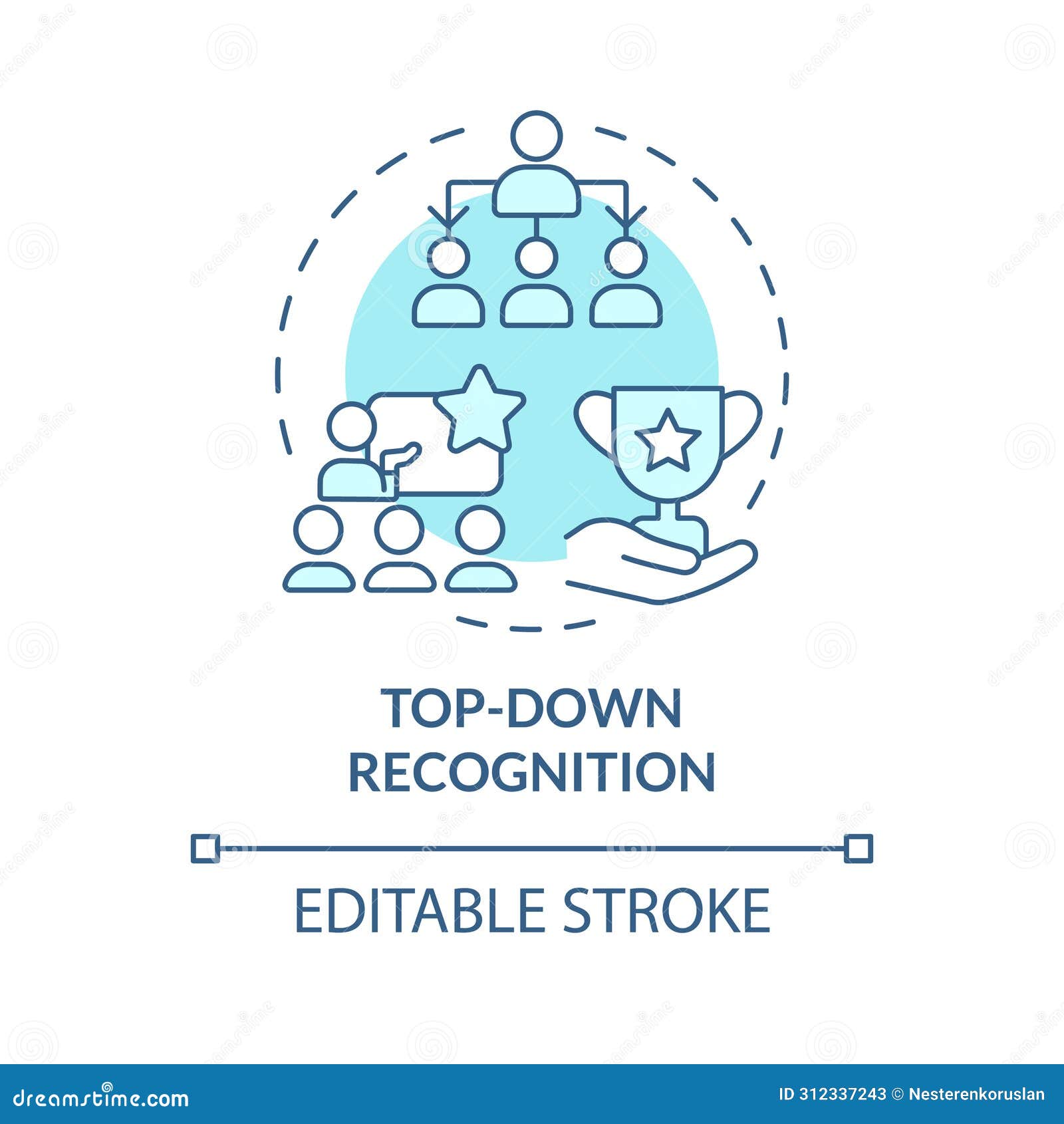 Top Down Recognition Soft Blue Concept Icon Stock Vector - Illustration of isolated, drawing ...