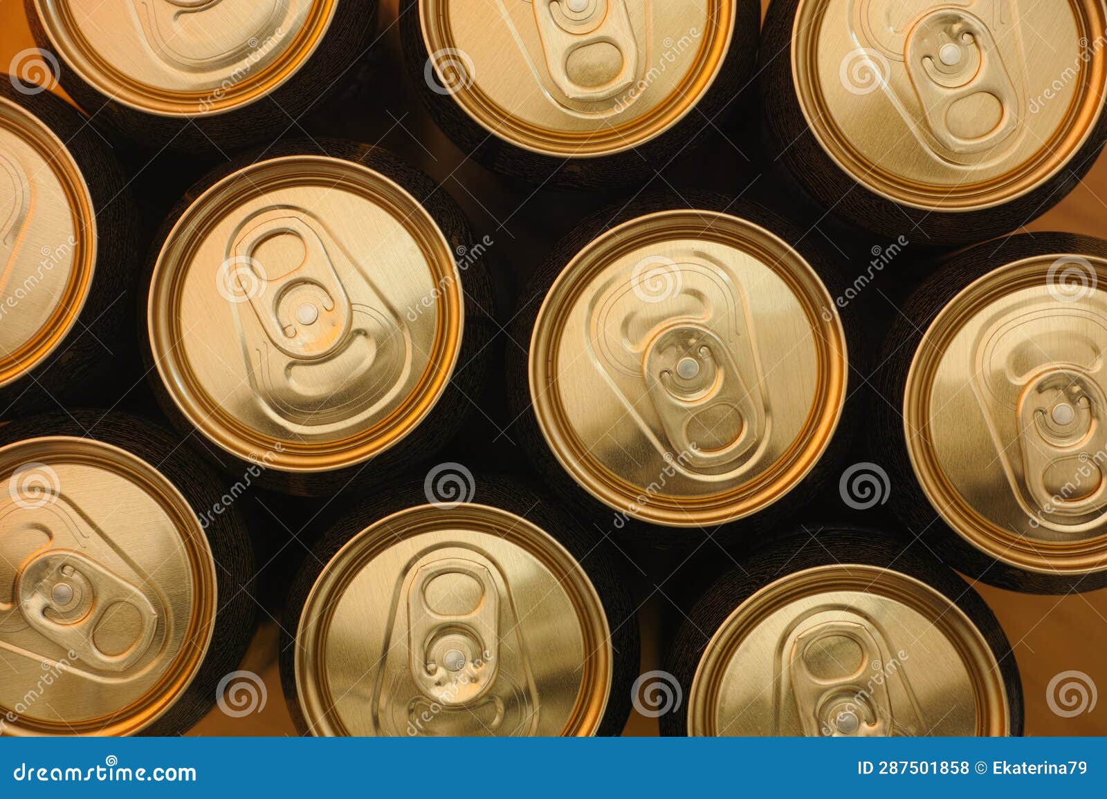 A Top Down Shot of Beer Cans Stock Photo - Image of lids, thirsty ...