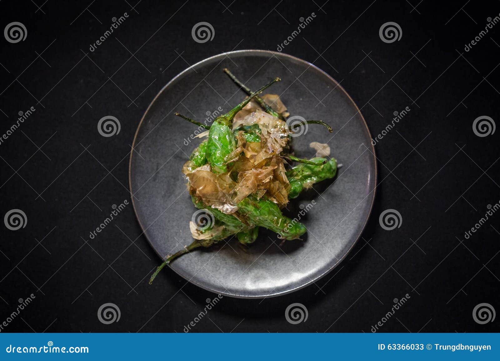 Top Down Shot of Creative Plate of Grilled Peppers Stock Image - Image ...