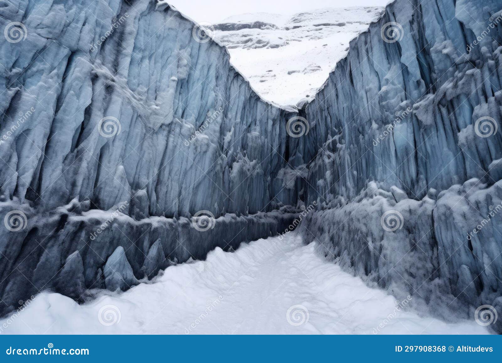 Top-down Shot of Deep Glacier Crevices Stock Photo - Image of landscape, scenery: 297908368