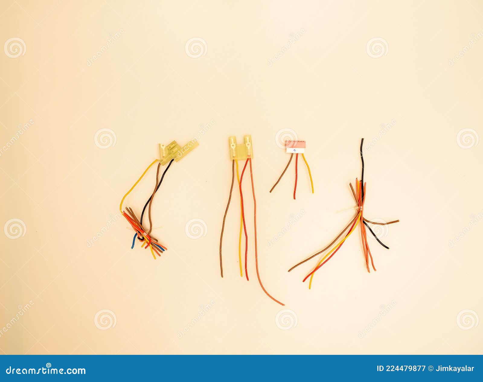 Top-down Shot of Electronic Cables Stock Image - Image of business ...