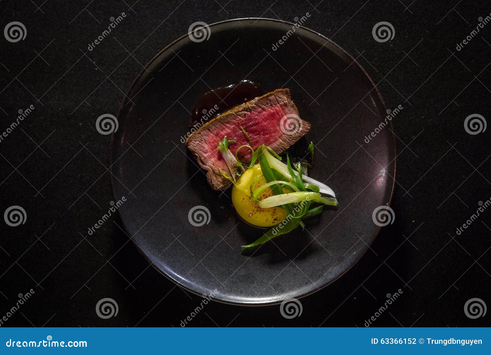 Top Down Shot of a Slice of Asian Beef Stock Photo - Image of craft ...