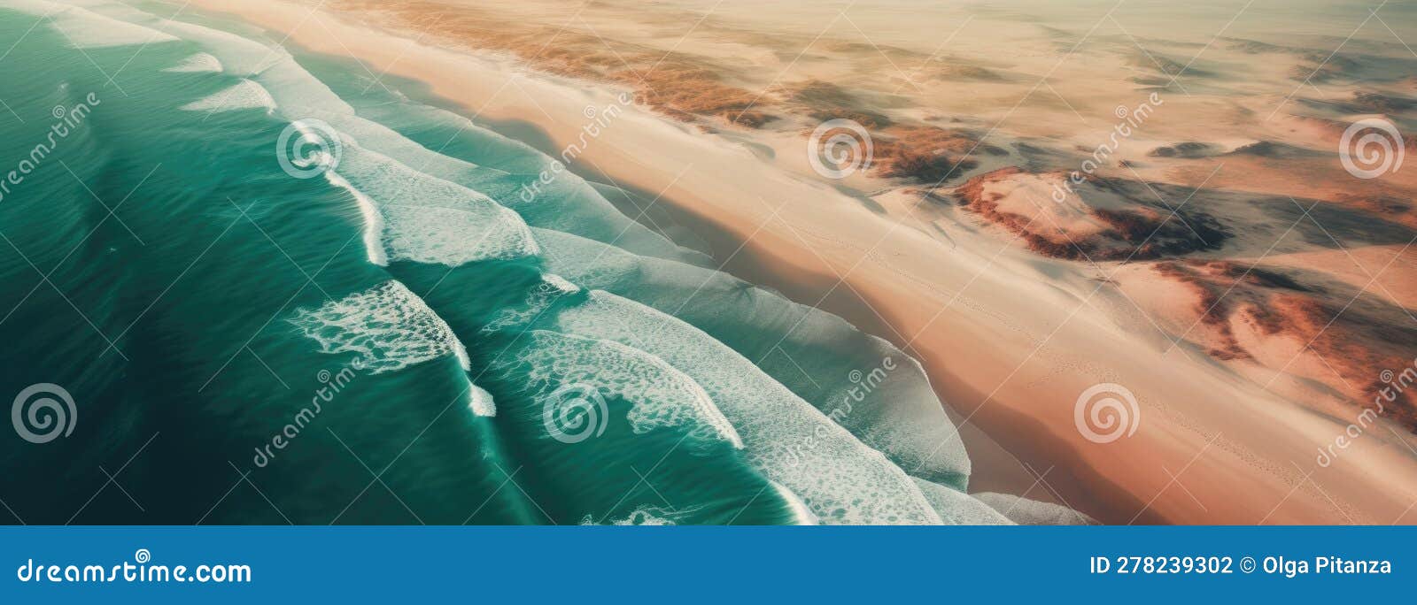 Top Down Shot of Splashing White Waves in the Ocean. Generative AI ...