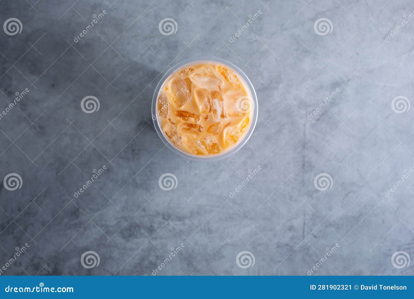 Top down Thai tea stock image. Image of food, plastic - 281902321