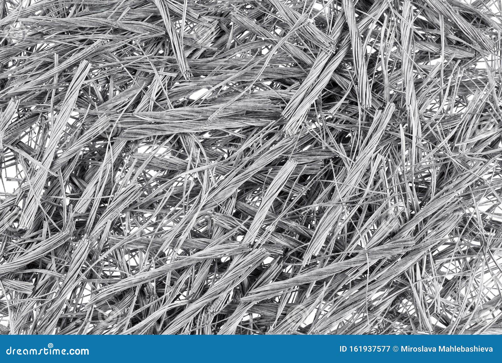 Top Down View of Bundles of Grey Colored Polypropylene Fiber for ...