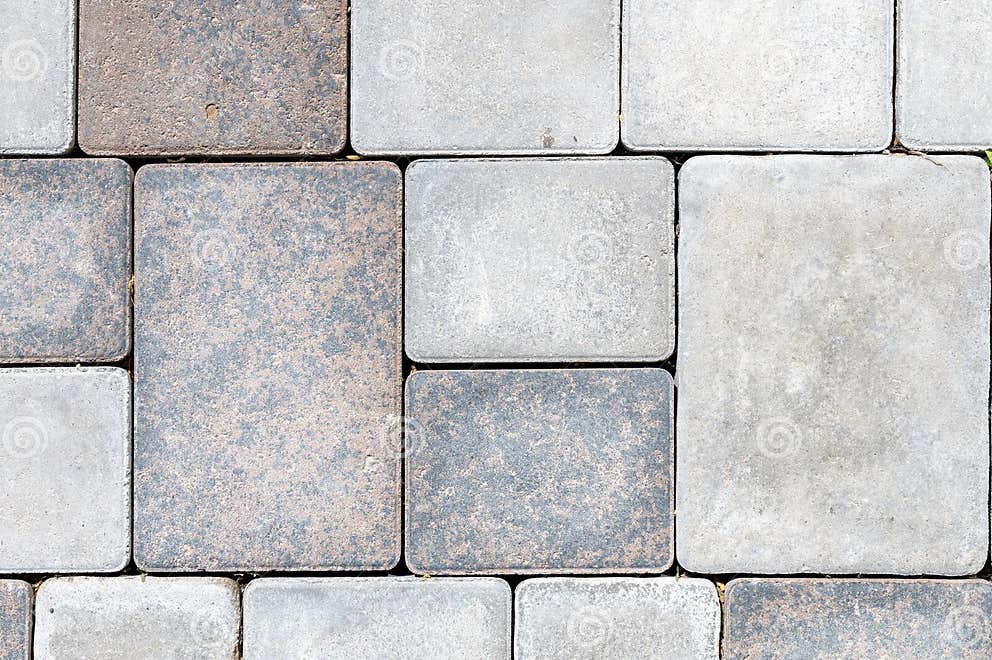 Grey and Brown Cobblestone Pavement Forming a Textured Background Stock ...