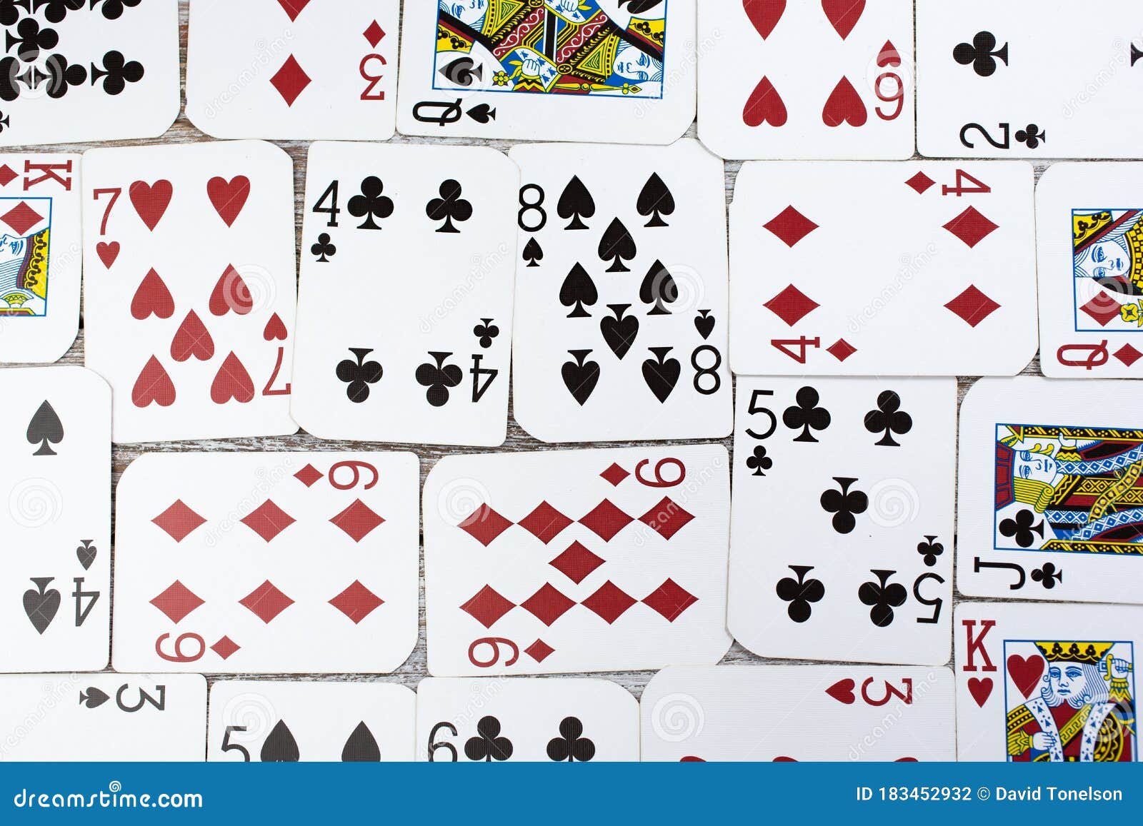 Random Playing Cards Together Forming A Background Royalty-Free Stock ...