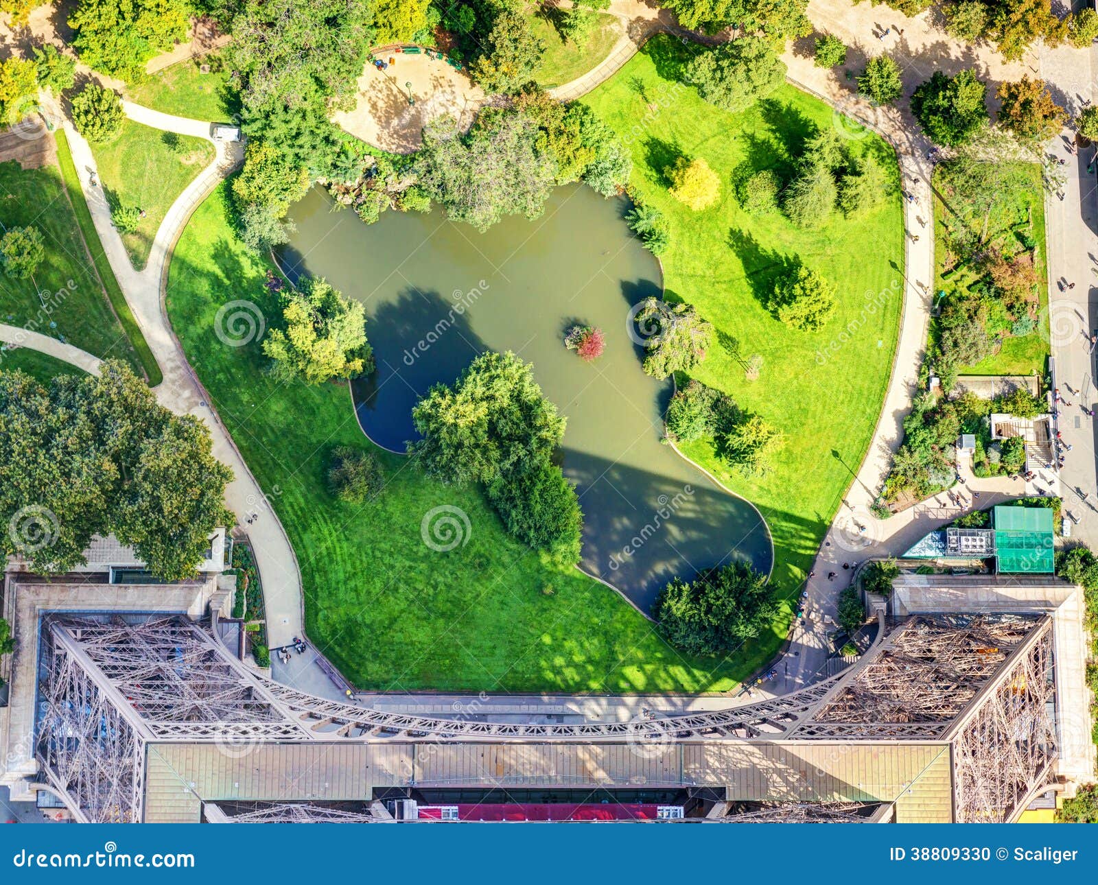 Top-down View from the Eiffel Tower in Paris Stock Photo - Image of ...