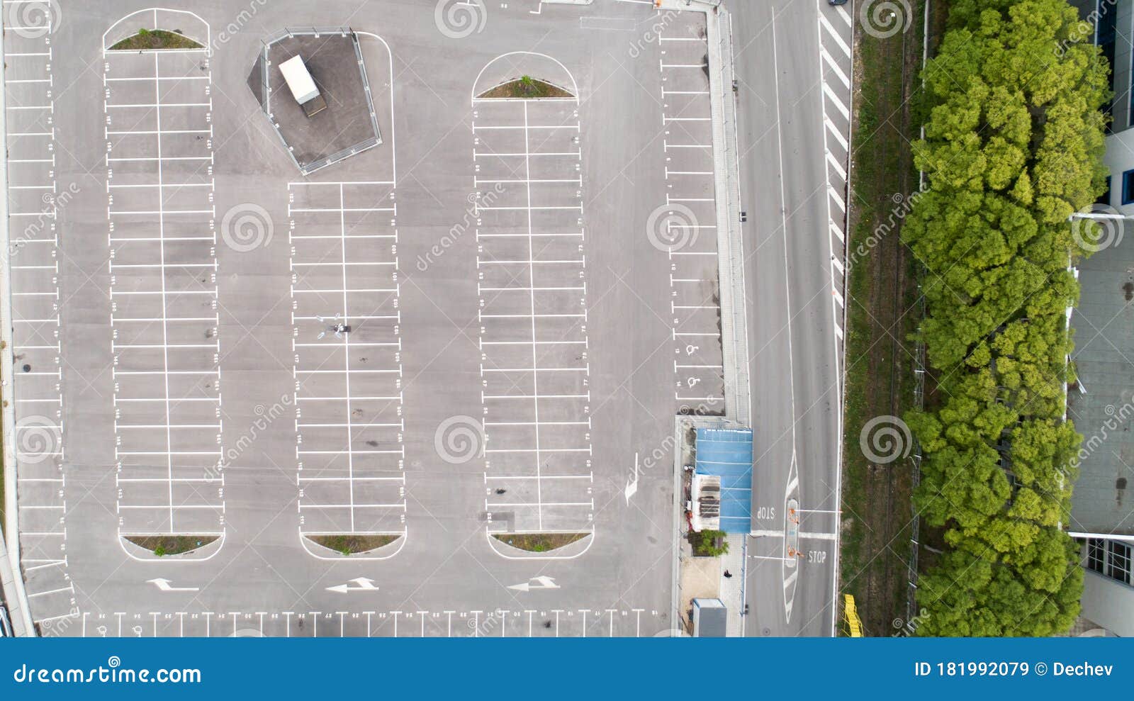 Top Down View Empty Parking Lots Stock Image - Image of carpark, place ...