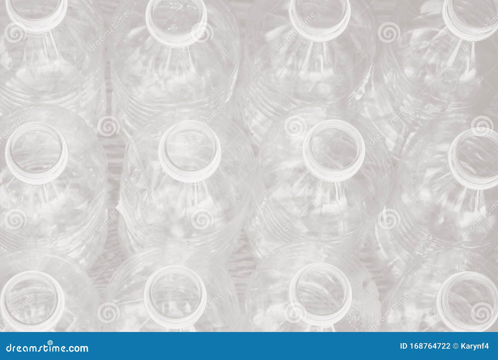 Top Down View of Empty Water Bottles Stock Photo - Image of bunch ...