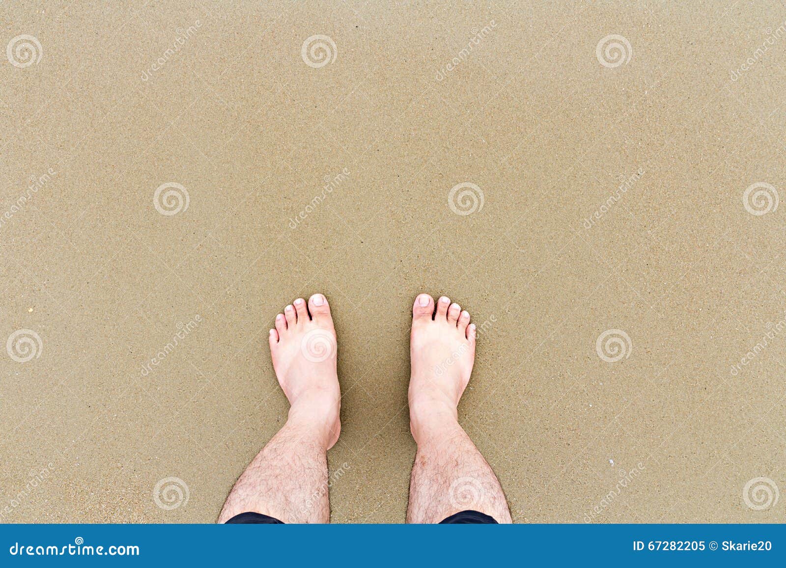 Top Down View of Feet on the Beach Stock Image - Image of relax ...