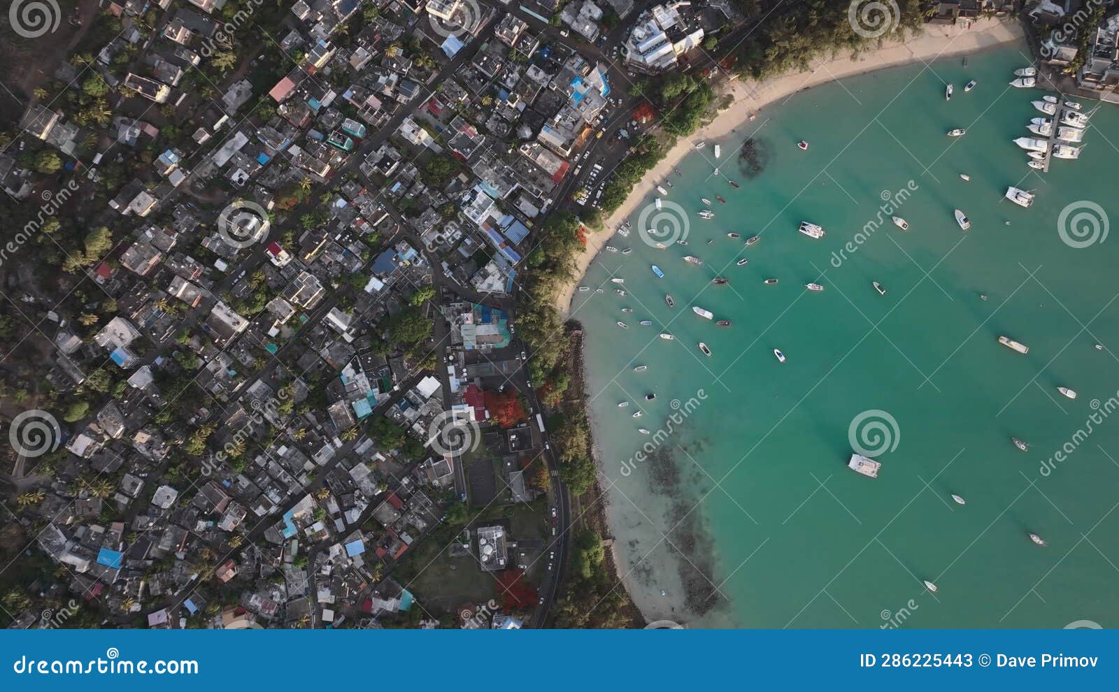 Top Down View of Grand Baie, Mauritius Stock Video - Video of tourism ...