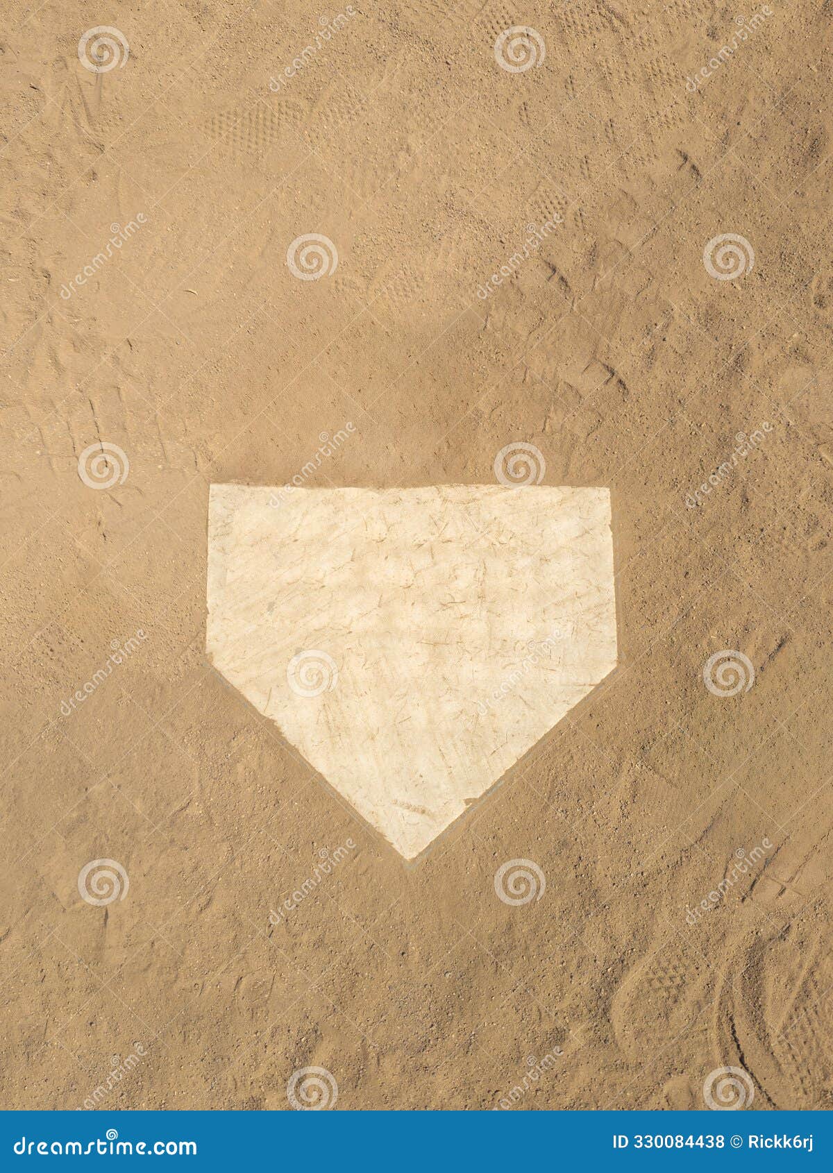 Top Down View on Home Plate on a Dirt Baseball Field Stock Photo ...