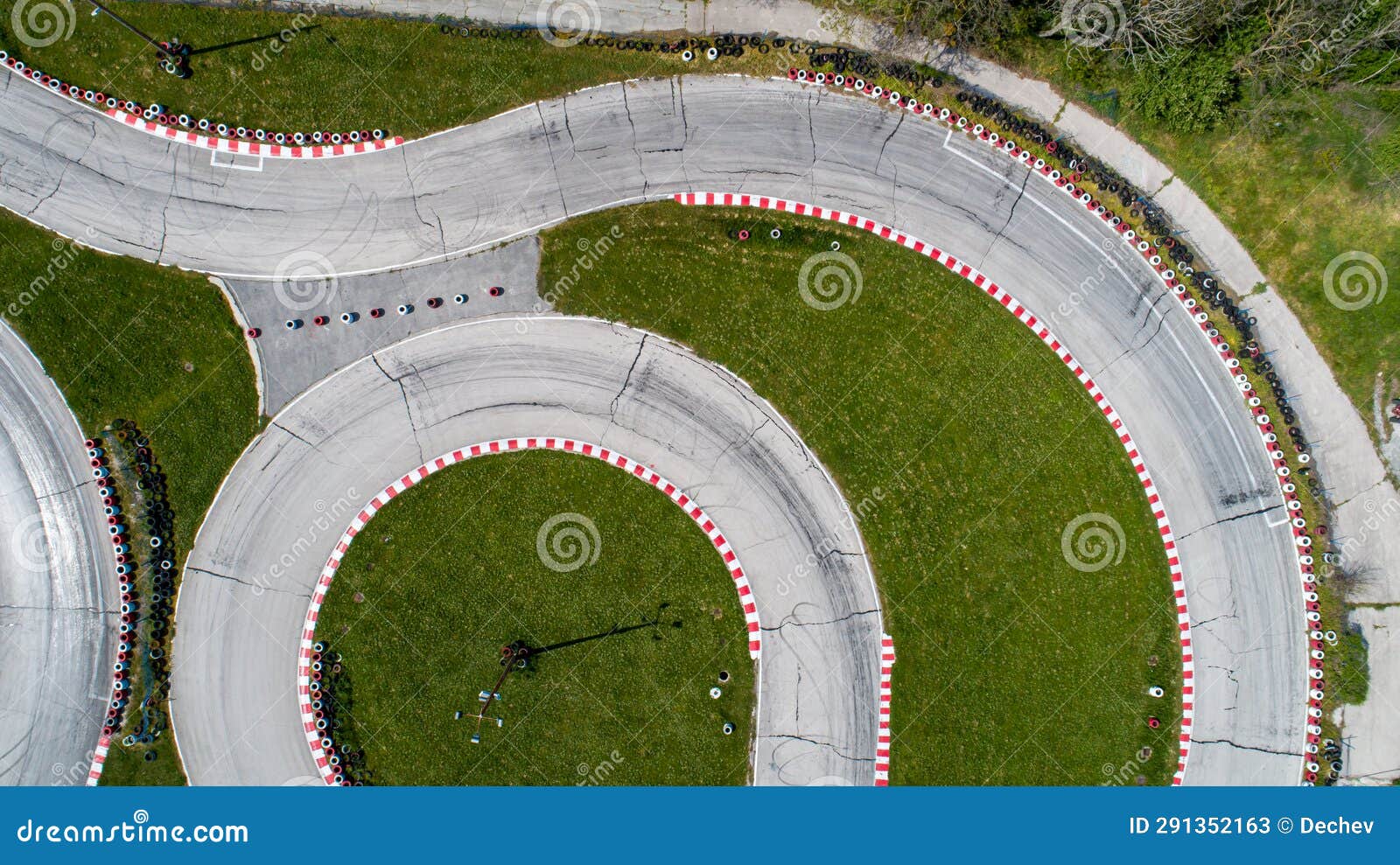 Top Down View of Kart Race Track. Speedway Kart Field Stock Image ...