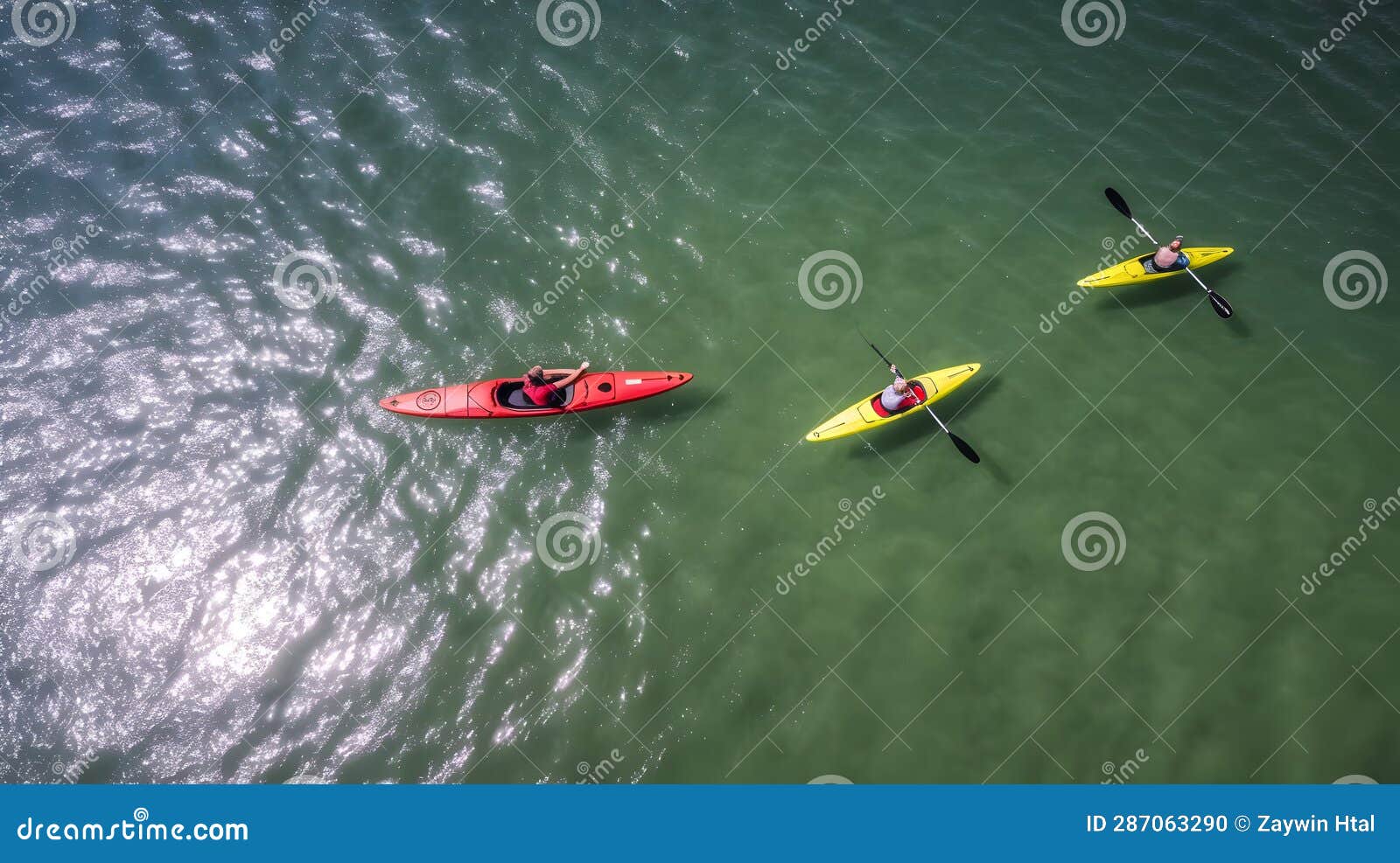Top View Kayaks Cartoon Vector Set. Paddling Boating Canoes Boats ...