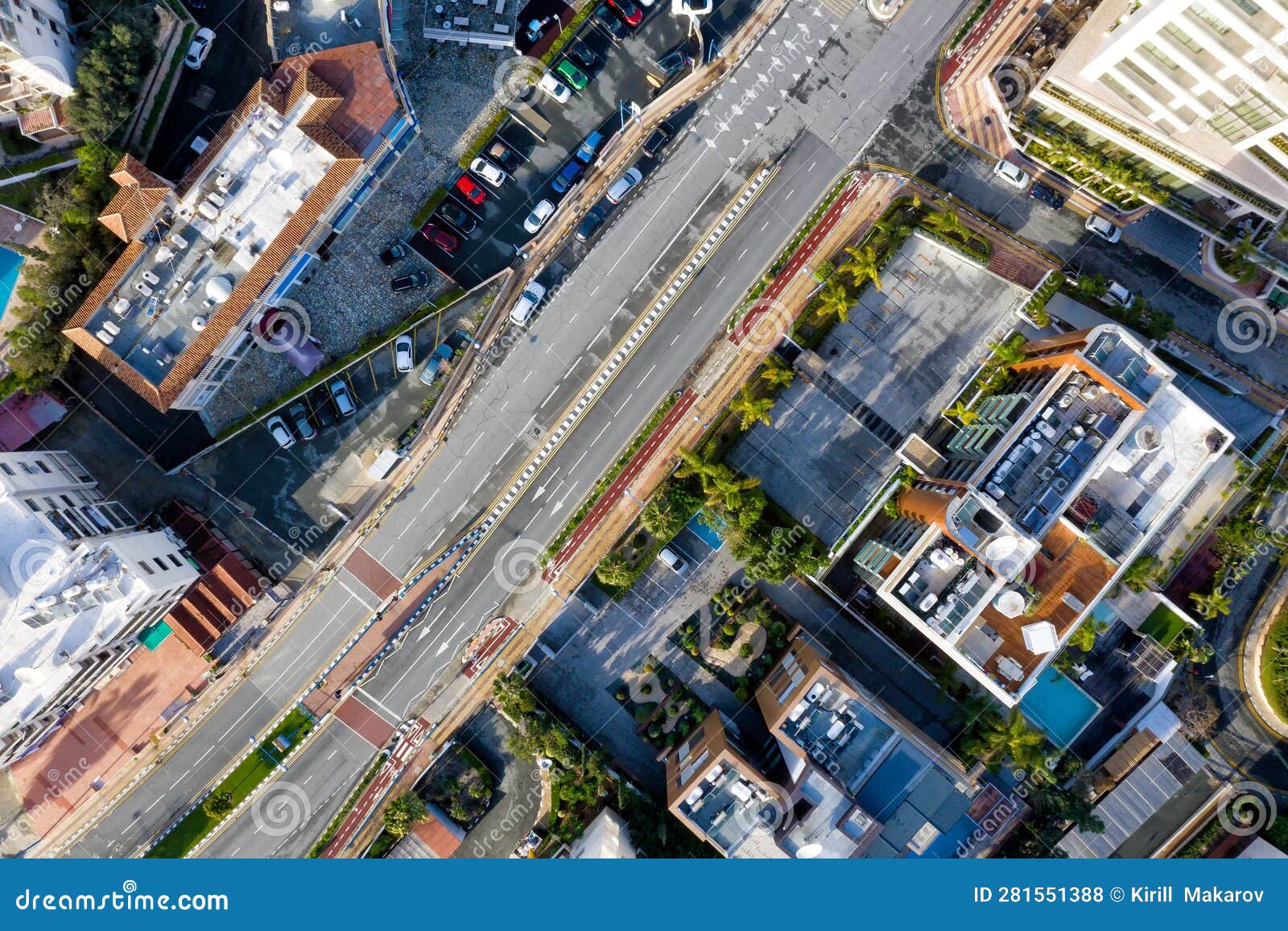Top Down View of Limassol Urban Downtown Area. Cyprus Stock Photo ...