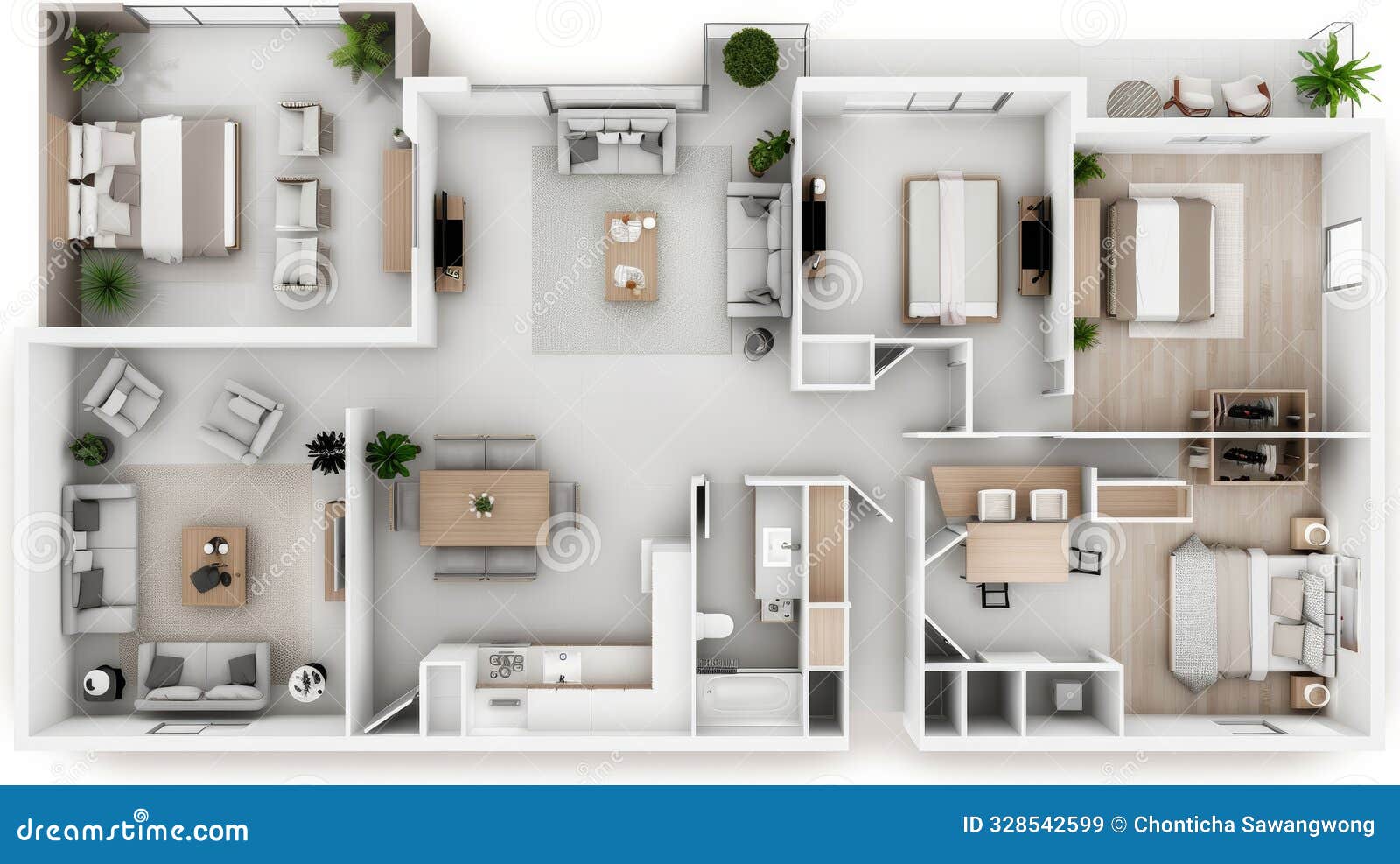 Architectural Redesign Of An Apartment, Reformulation Of The Interior ...