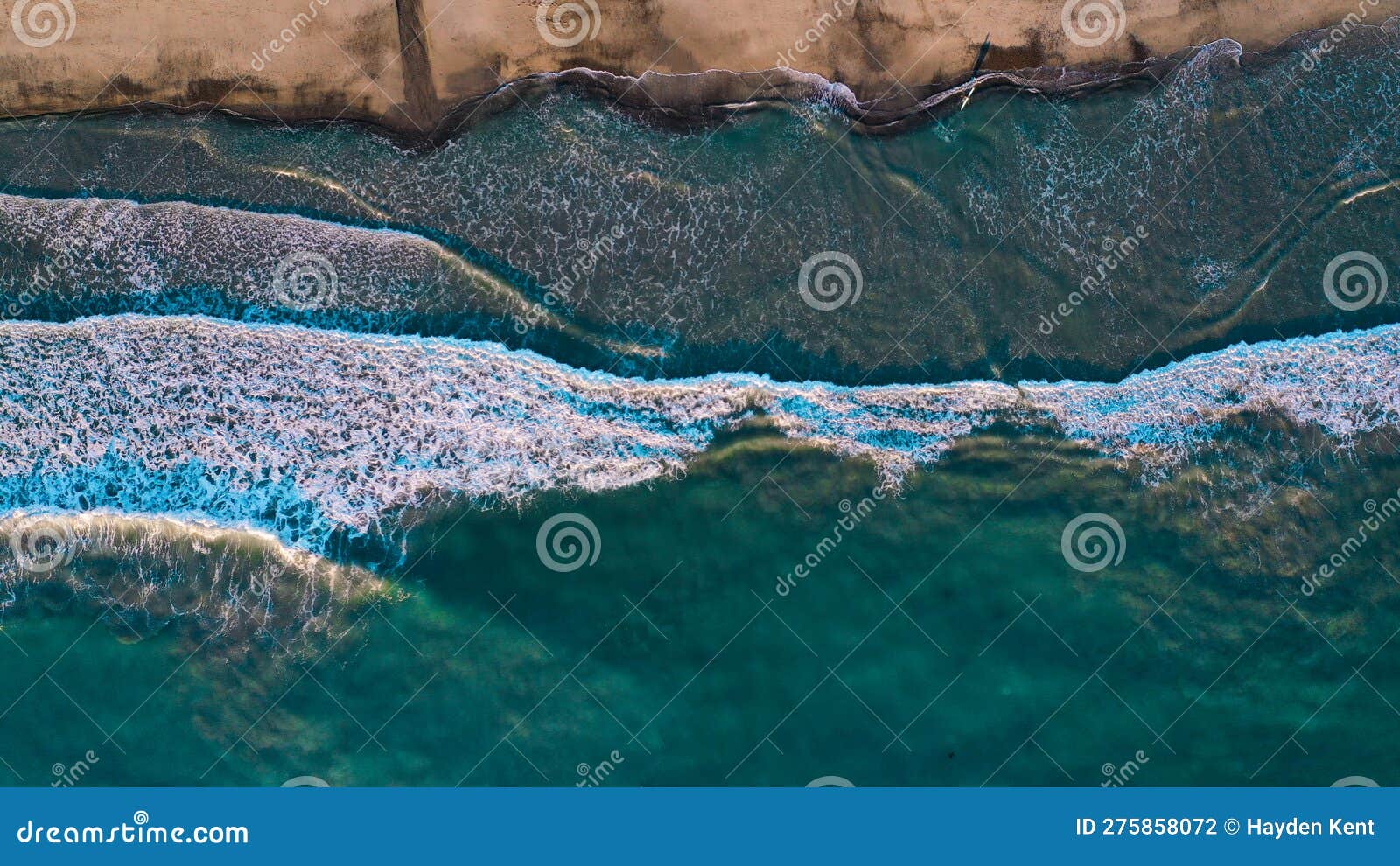 Top Down View of the Ocean and Waves Stock Photo - Image of default ...