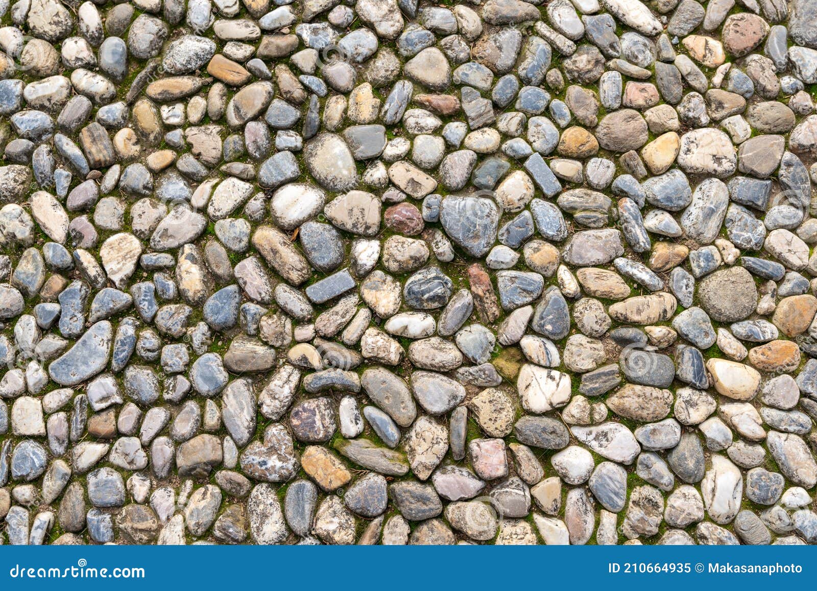 Top Down View of Packed Pebble Pavement Background Stock Image - Image ...