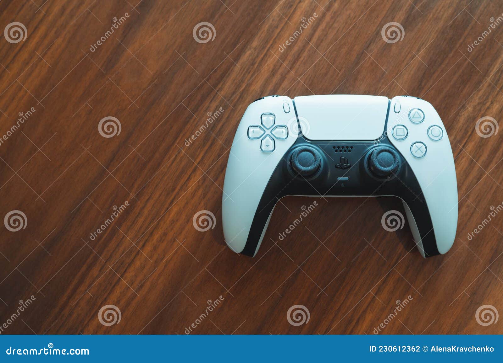 Top Down View of Playstation 5 PS5 Controller on a Table Editorial ...