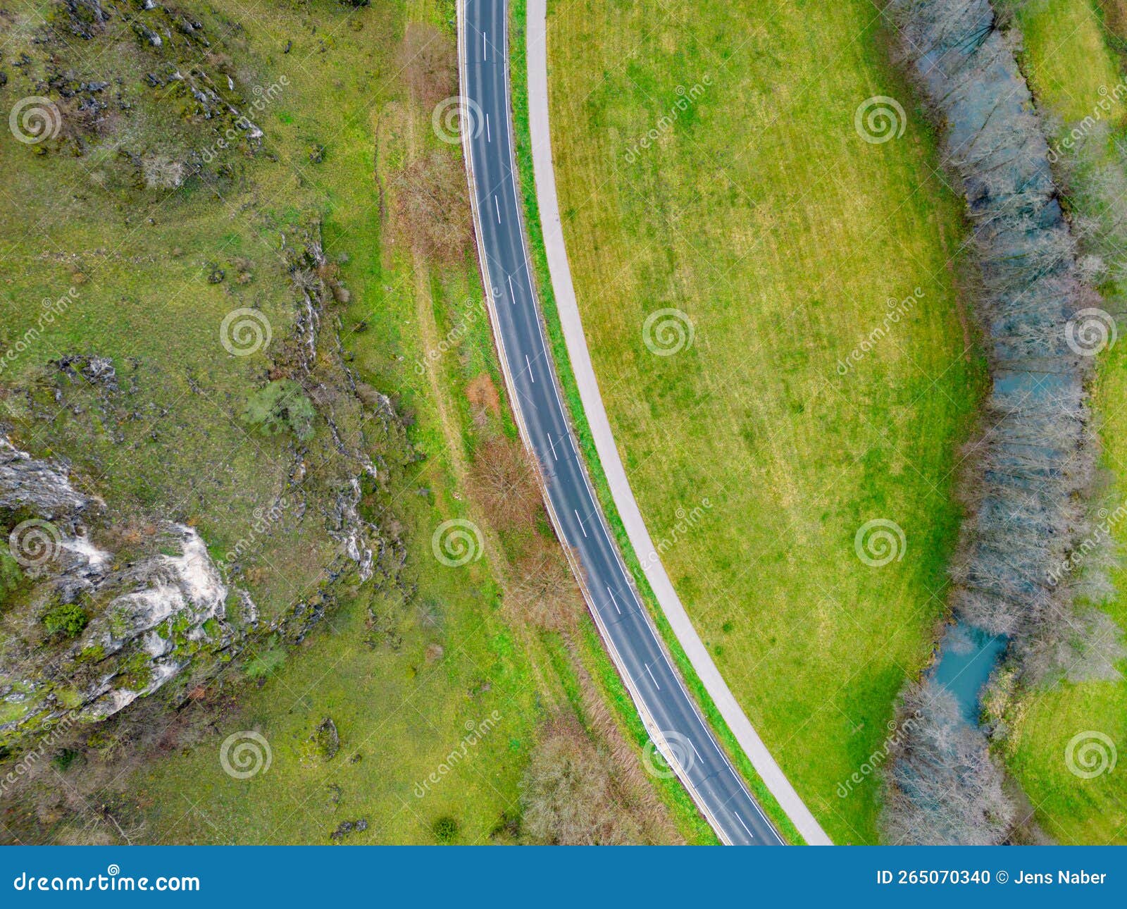 Top Down View on a Road in the Mountains Stock Photo - Image of route ...