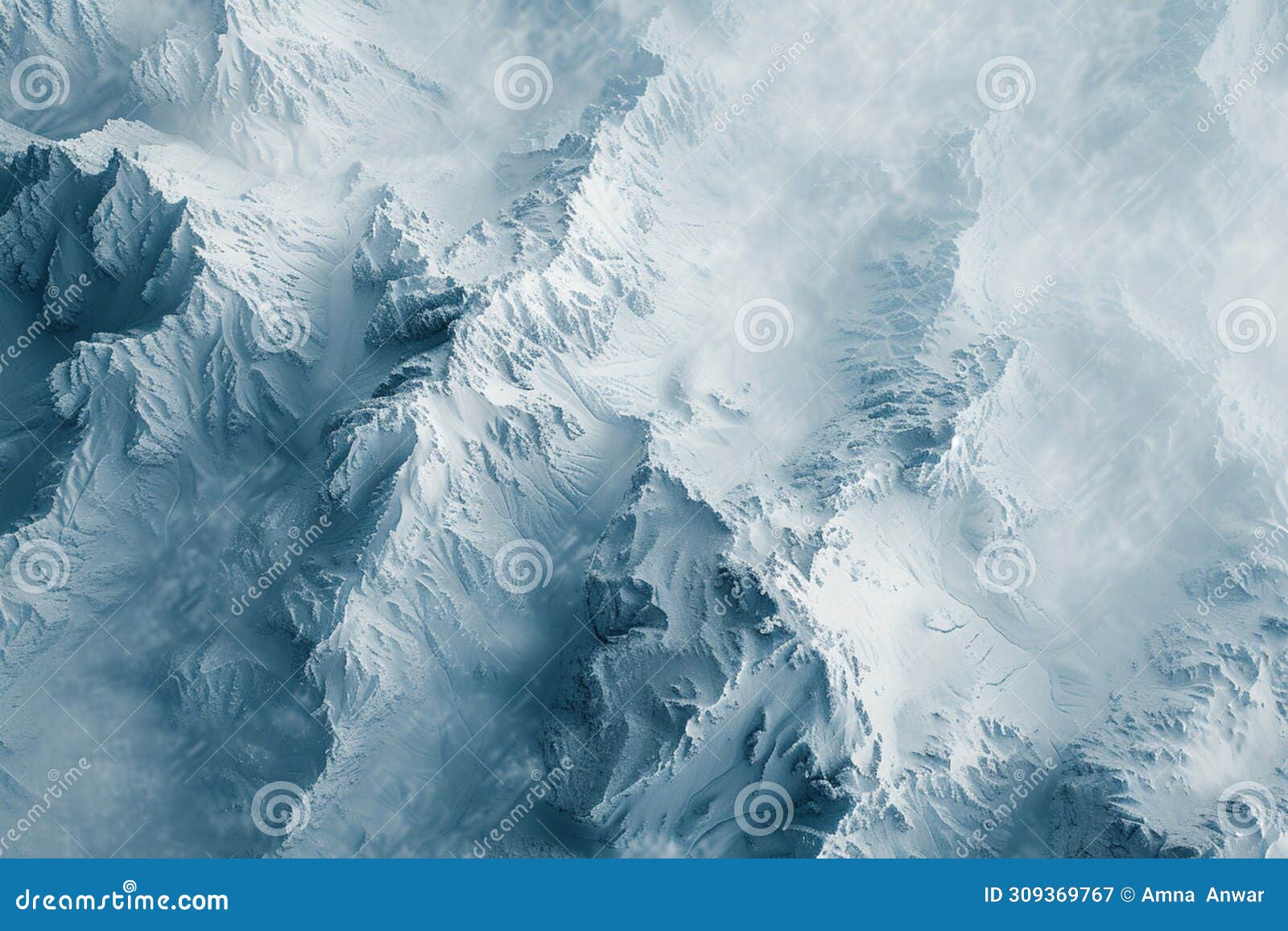 "Snowy Majesty: Aerial View of Pristine Mountain Peaks" Stock ...