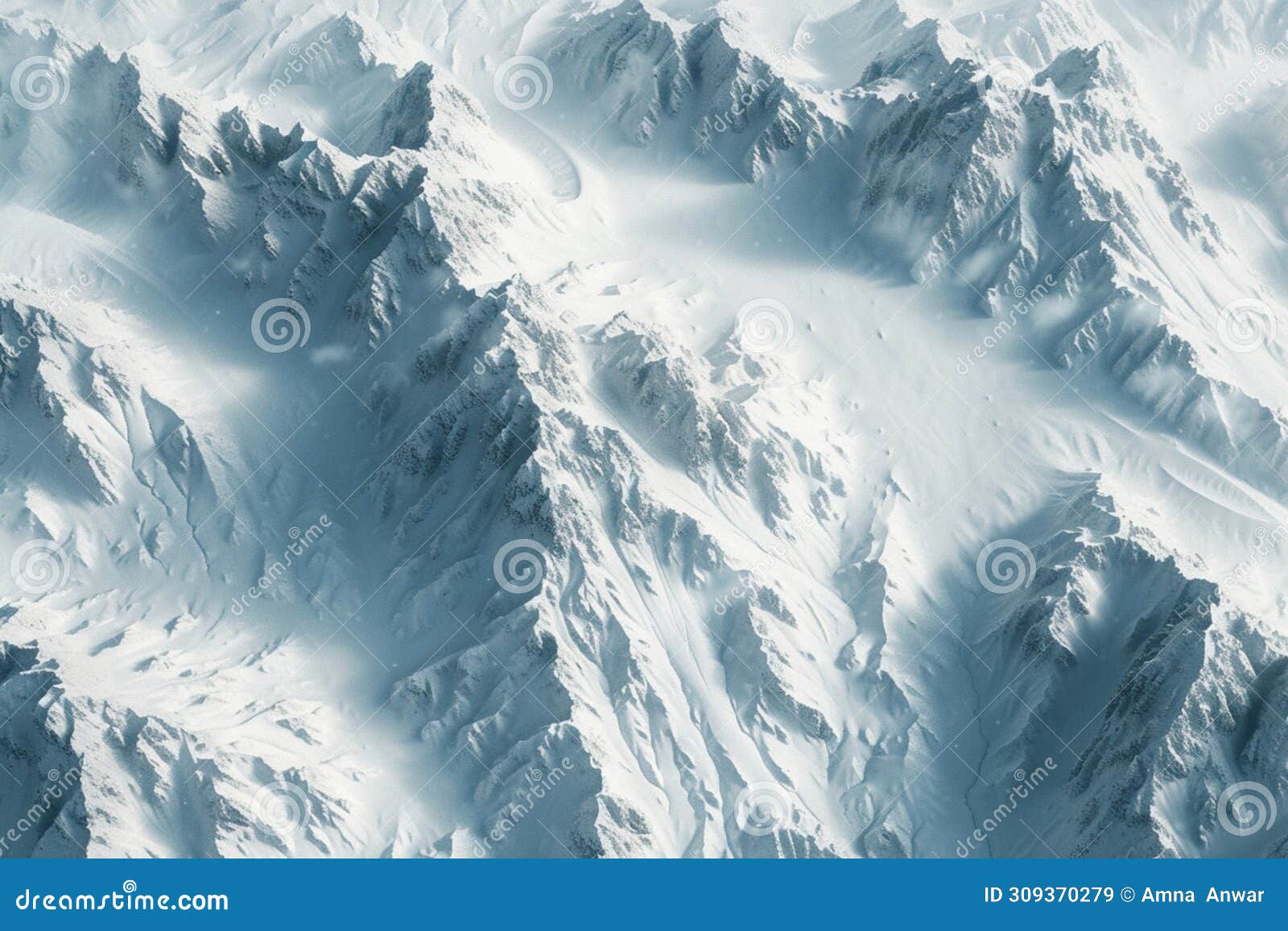 "Snowy Majesty: Aerial View of Pristine Mountain Peaks" Stock ...