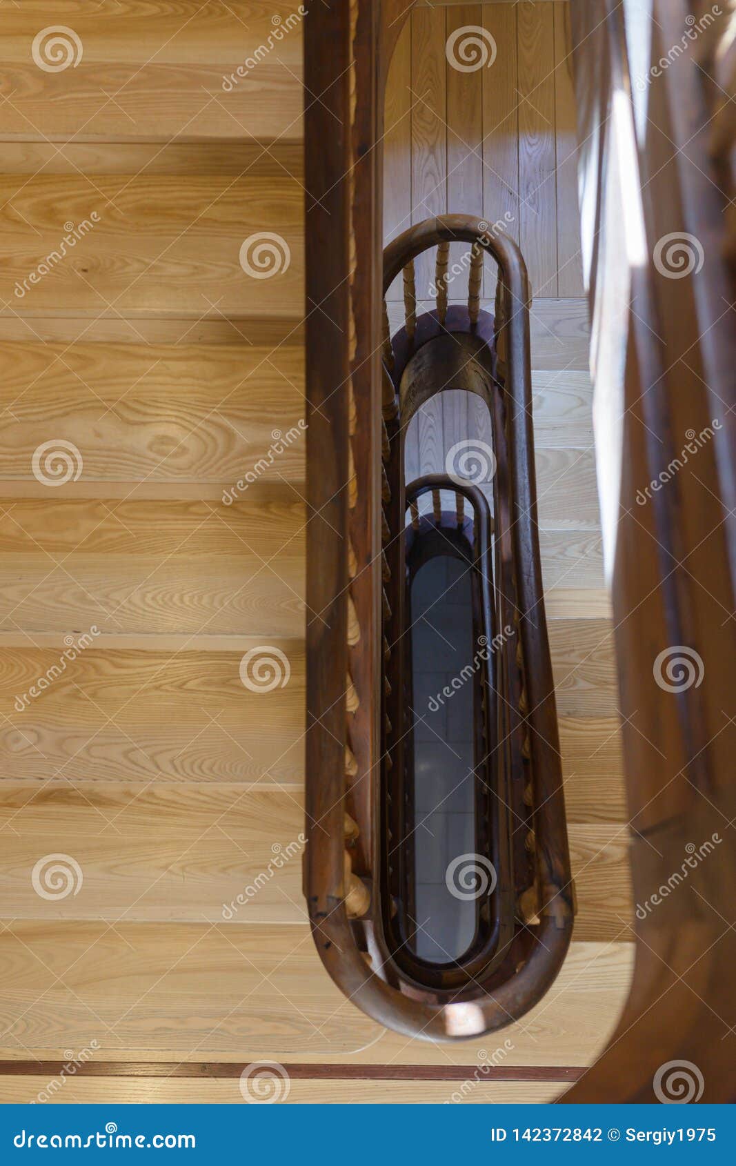 Top-down View of a Spiral Staircase, Perspective Stock Photo - Image of ...