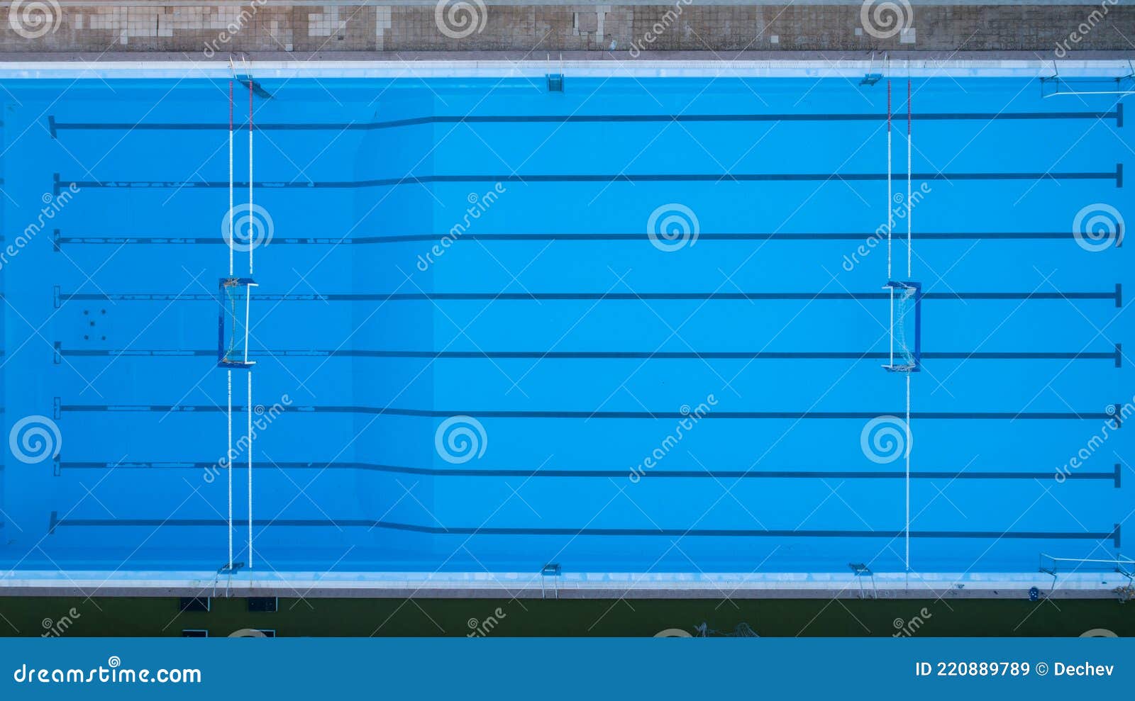 Top Down View of Swimming Pool for Water Polo Stock Image - Image of ...