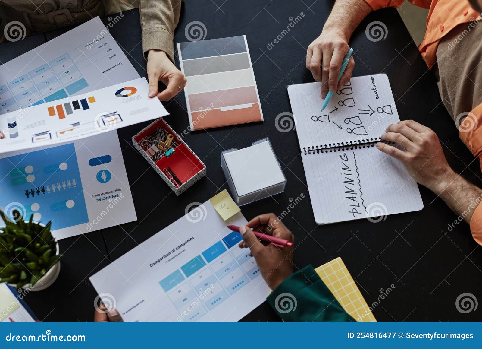 Marketing Data on Meeting Table Stock Image - Image of teamwork, office ...