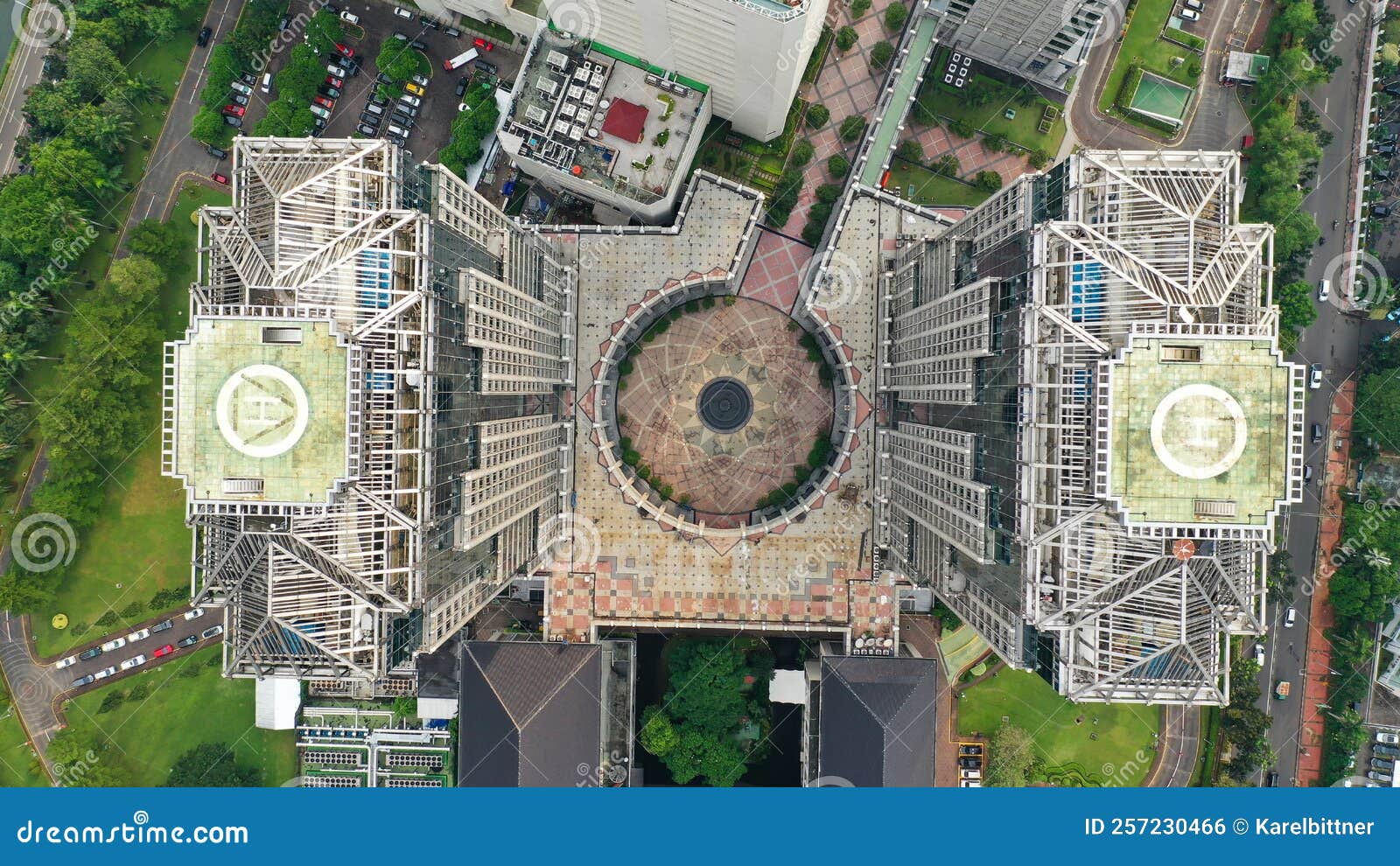 Top Down View of Two High Rise Building Stock Photo - Image of hong ...