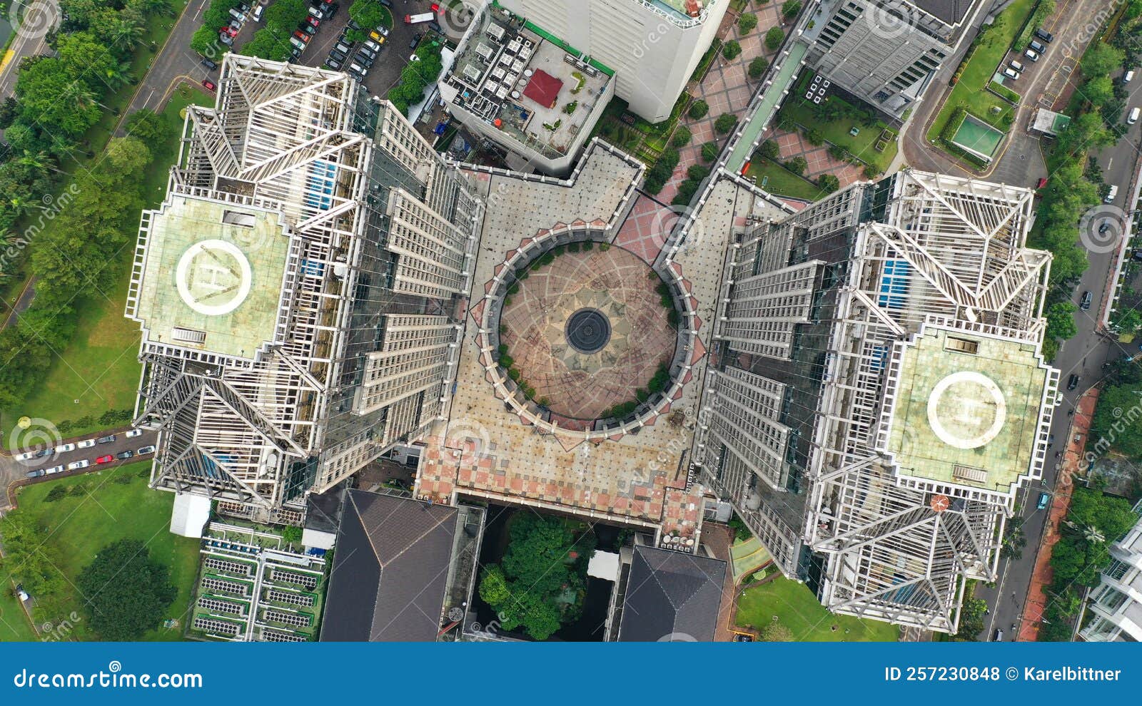 Top Down View of Two High Rise Building Stock Photo - Image of urban ...