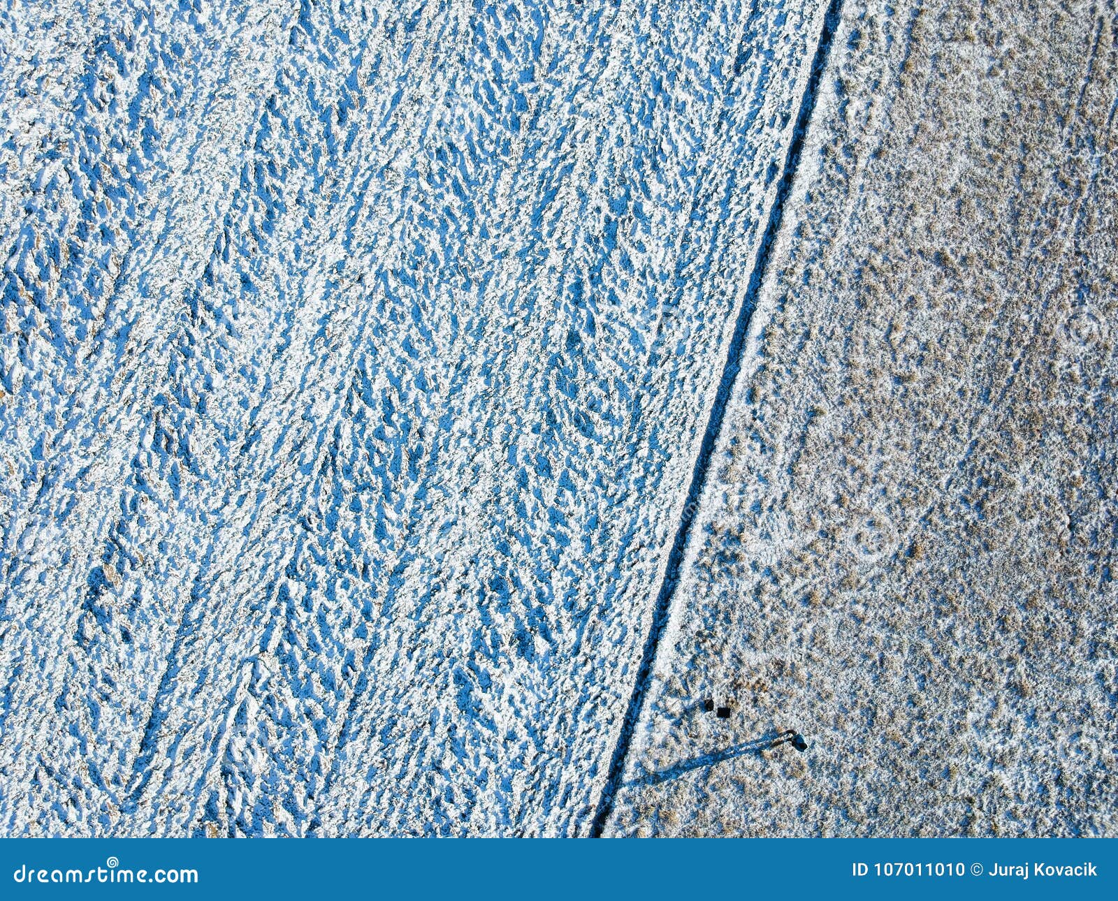 Top Down View of a Winter Field Stock Photo - Image of country ...