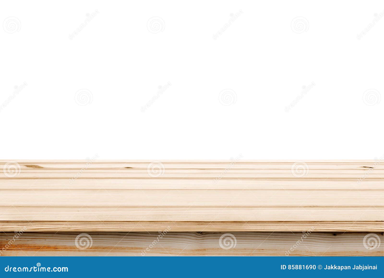 Top of Empty Pine Wood with White Background. Stock Photo - Image of ...