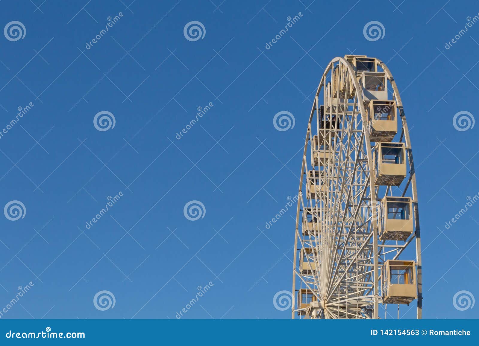 Top of Ferris Wheel Against Blue Sky Stock Image - Image of leisure ...
