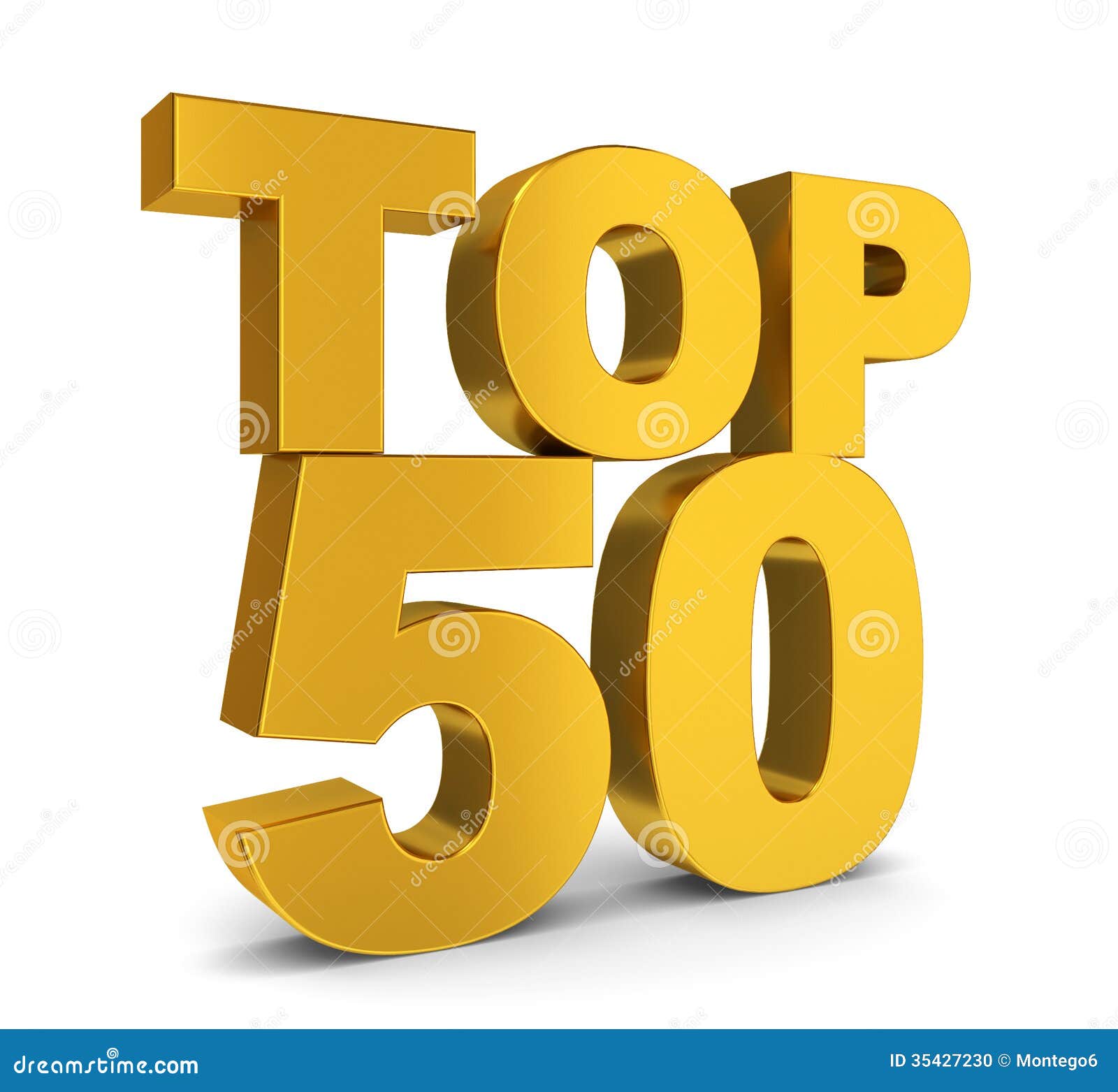 Top fifty stock illustration. Illustration of list, golden - 35427230